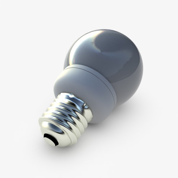 3d model spherical bulb e27