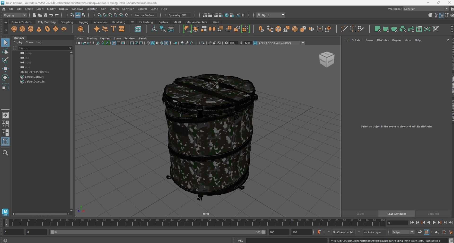 Outdoor Folding Trash Box 3D - TurboSquid 2165843