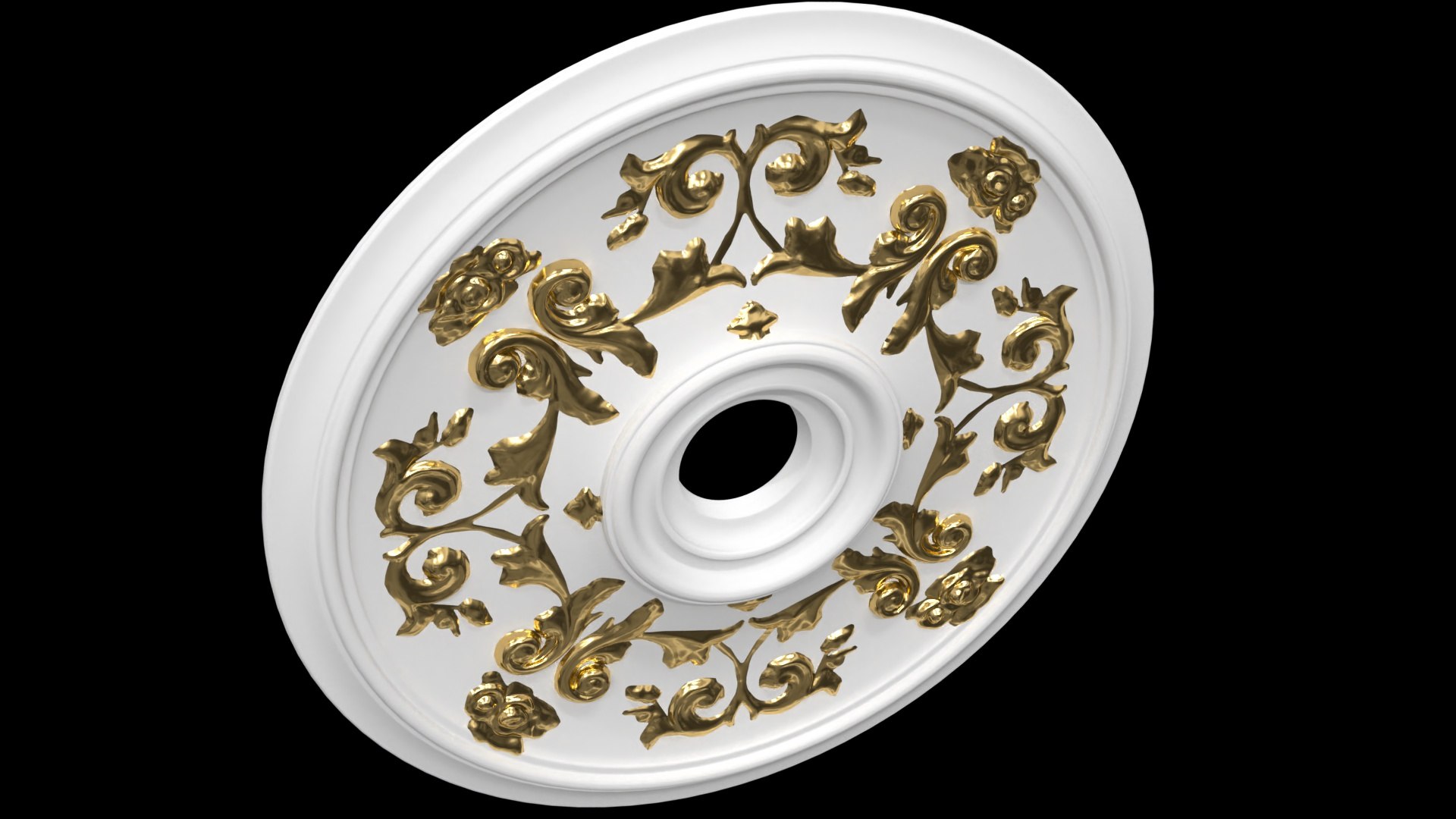 3D Ceiling Sockets Gypsum Plaster DR15 - TurboSquid 2013120