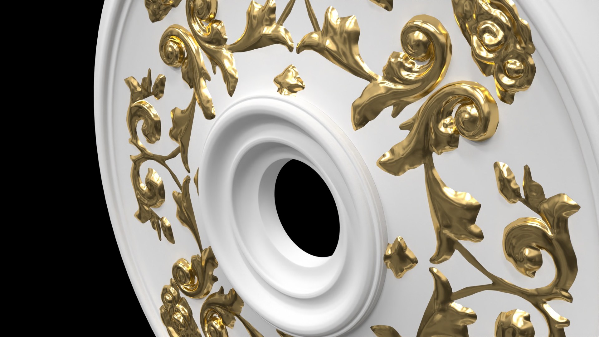 3D Ceiling Sockets Gypsum Plaster DR15 - TurboSquid 2013120