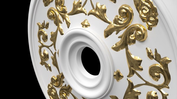 3D Ceiling Sockets Gypsum Plaster DR15 - TurboSquid 2013120