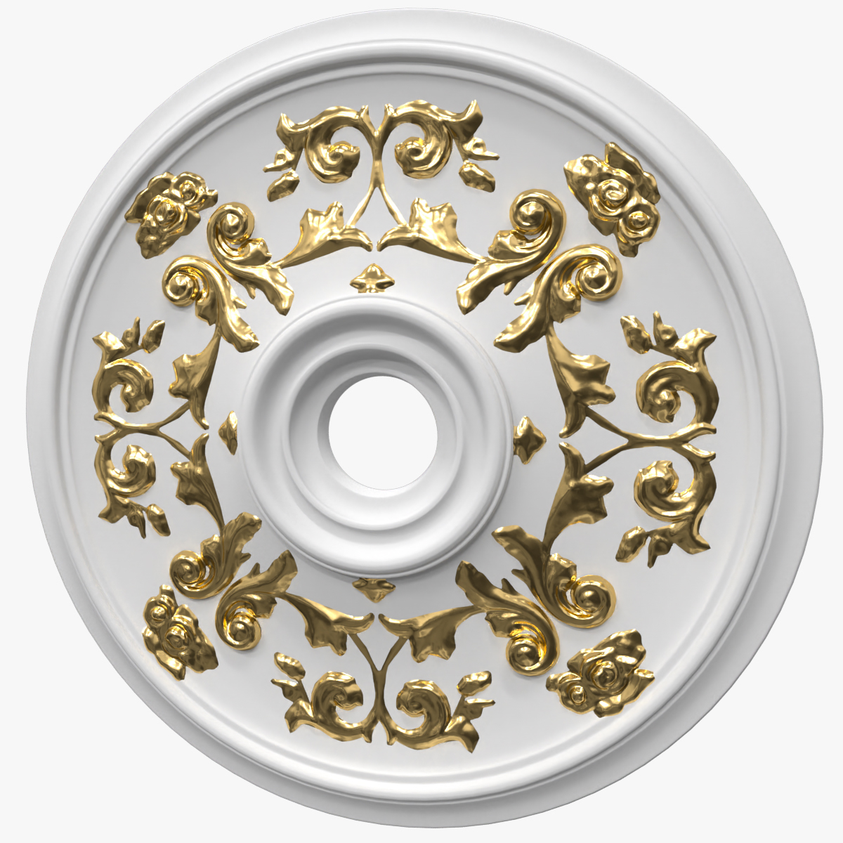 3D Ceiling Sockets Gypsum Plaster DR15 - TurboSquid 2013120