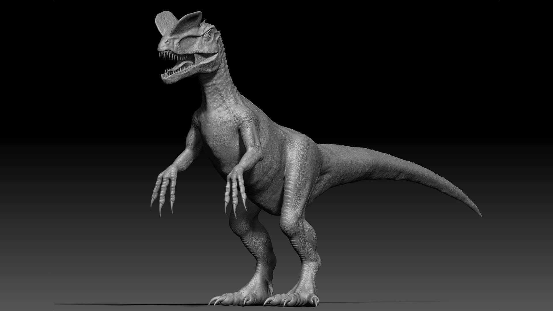 3D Dilophhosaurus Sculpt Project Model - TurboSquid 2068650