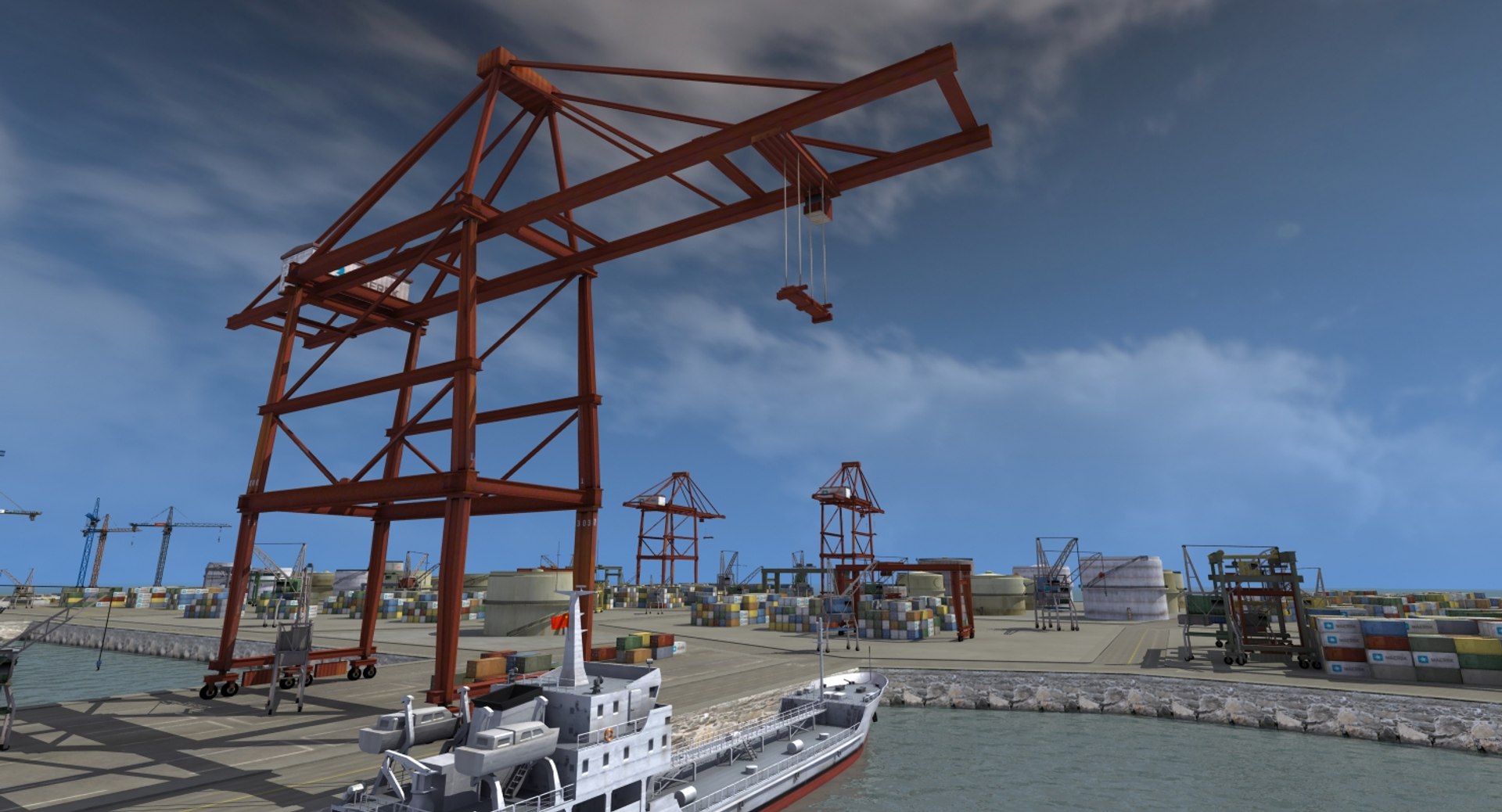 3D Port Complex Model - TurboSquid 1188751