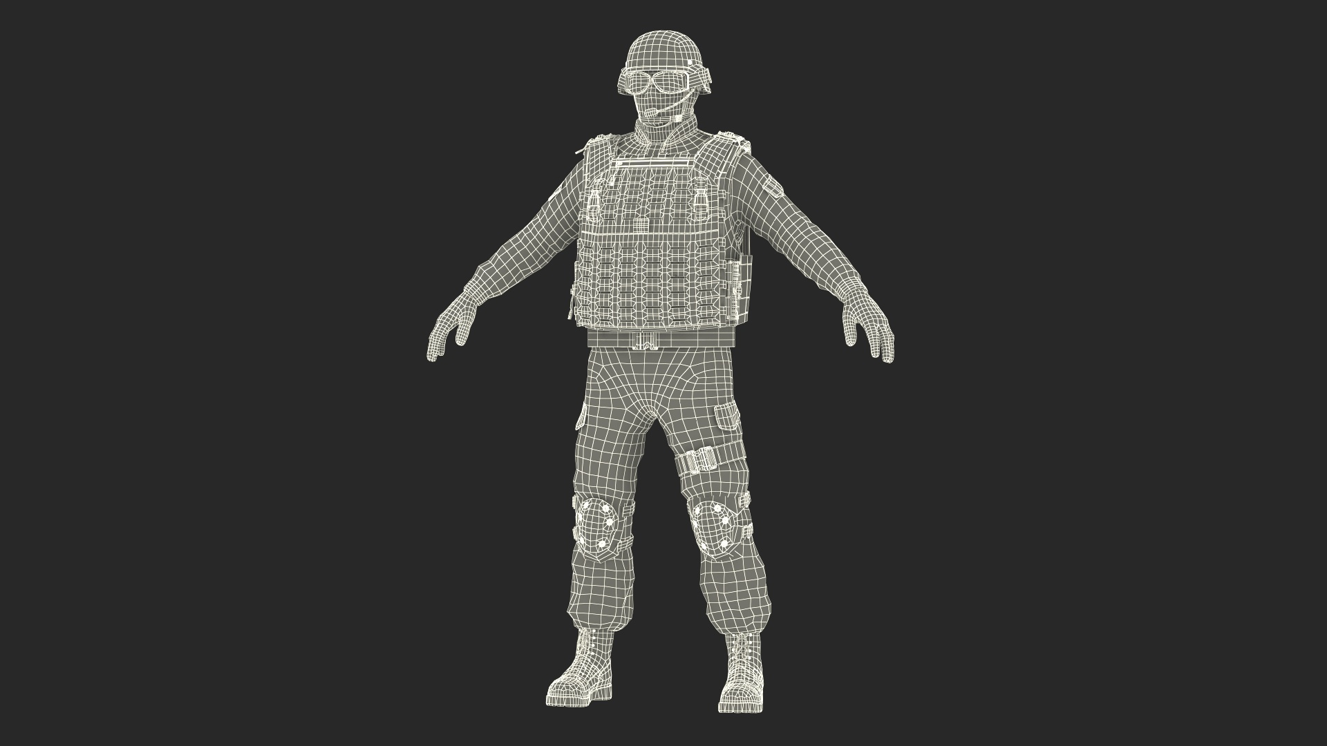 3D Model Police Officer Wearing Bulletproof Vest - TurboSquid 2384594