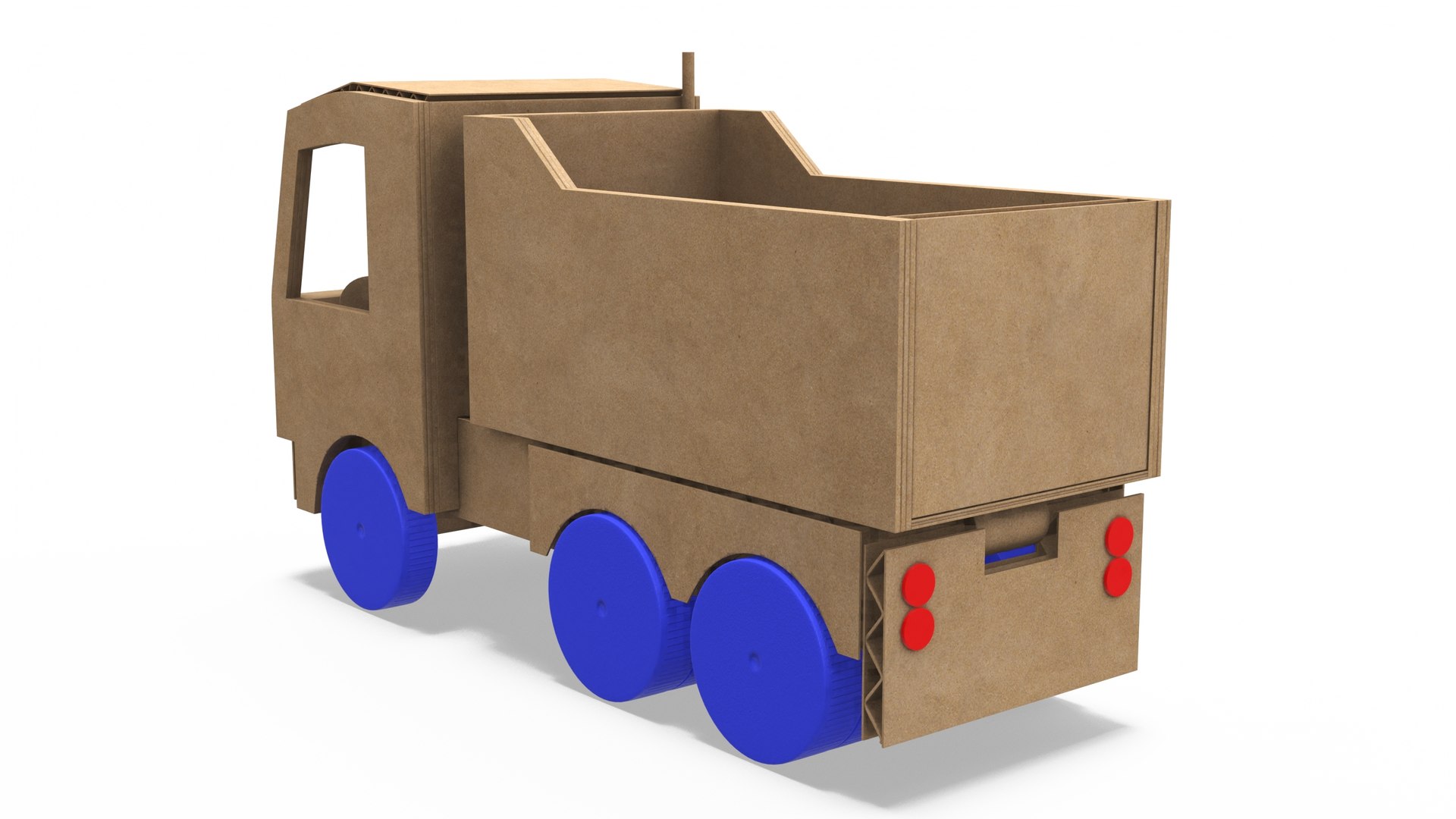3D Cardboard Toy Dump Truck Model - TurboSquid 2216707
