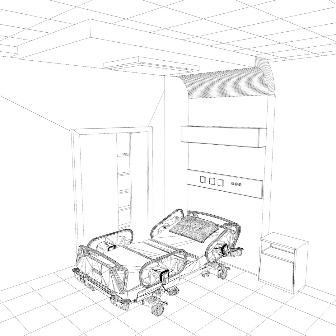 Hospital Room 3D Model - TurboSquid 2161224