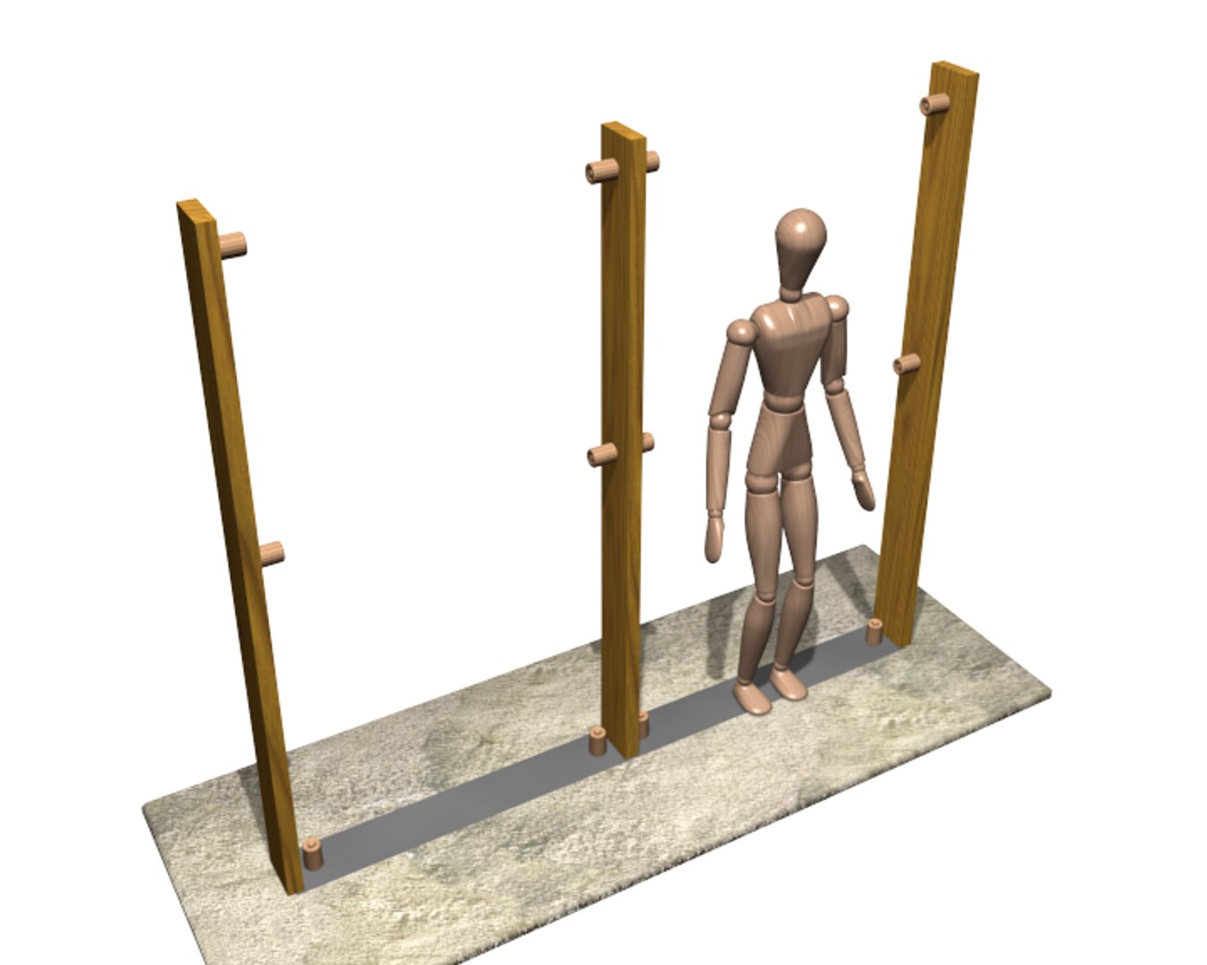 3d Character Wooden Model