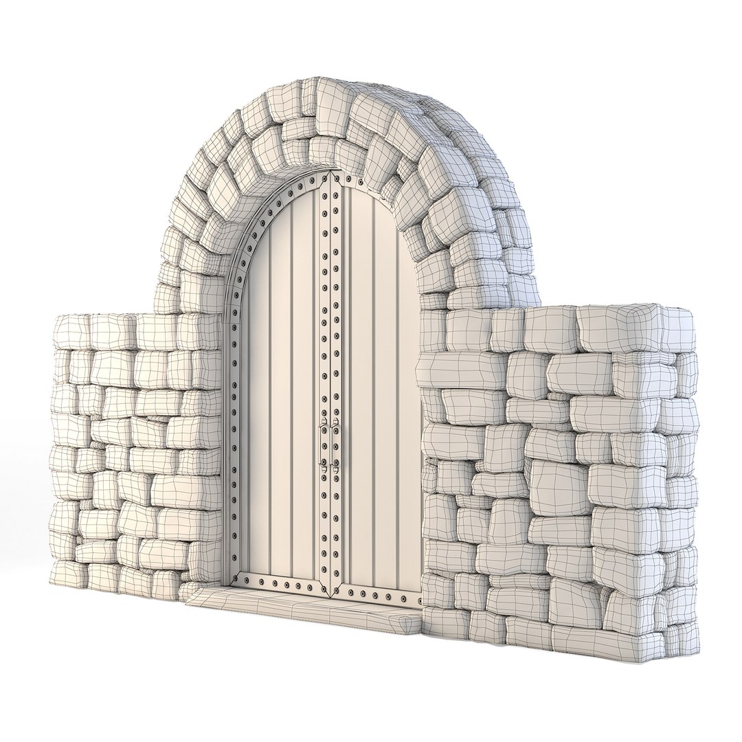 Forge Stone Wall With Gate 3D Model - TurboSquid 2230958