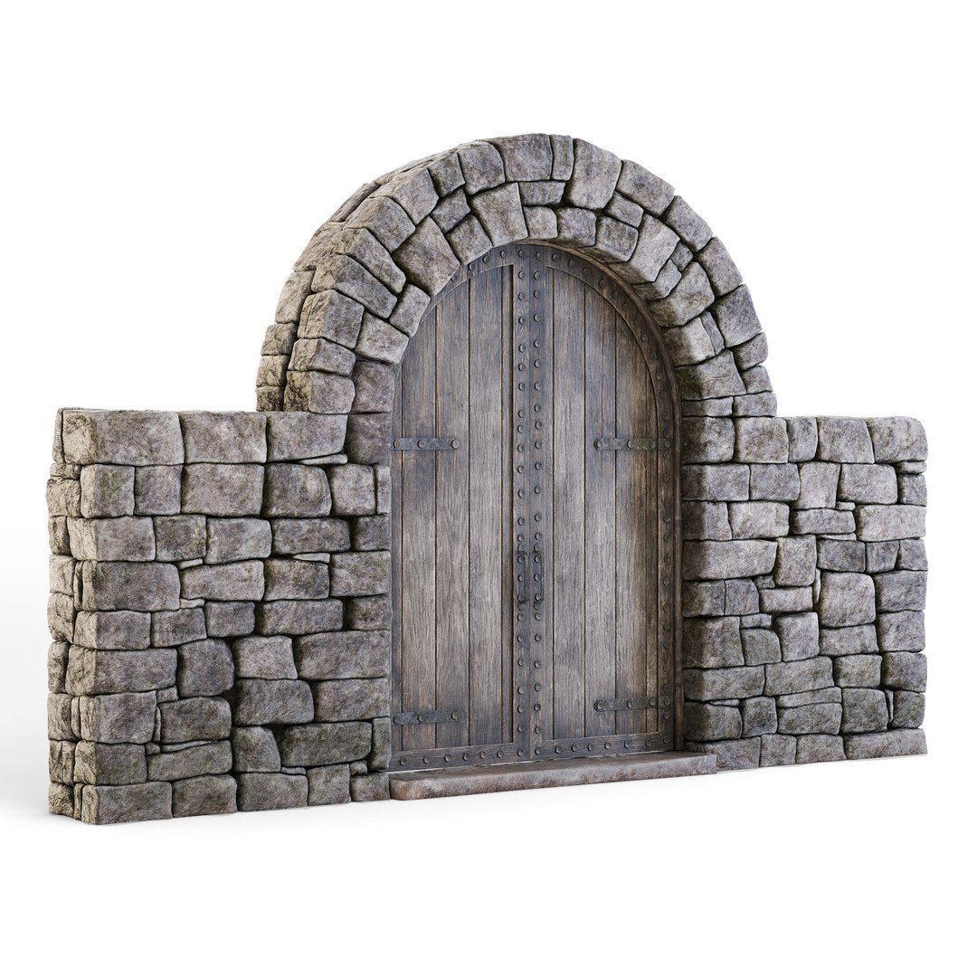 Forge Stone Wall With Gate 3D Model - TurboSquid 2230958