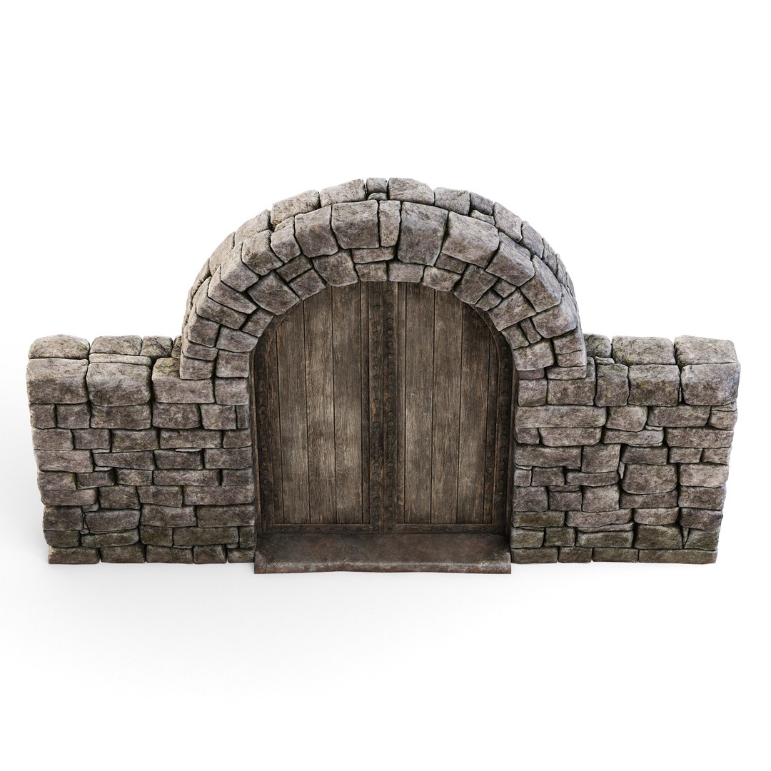Forge Stone Wall With Gate 3D Model - TurboSquid 2230958