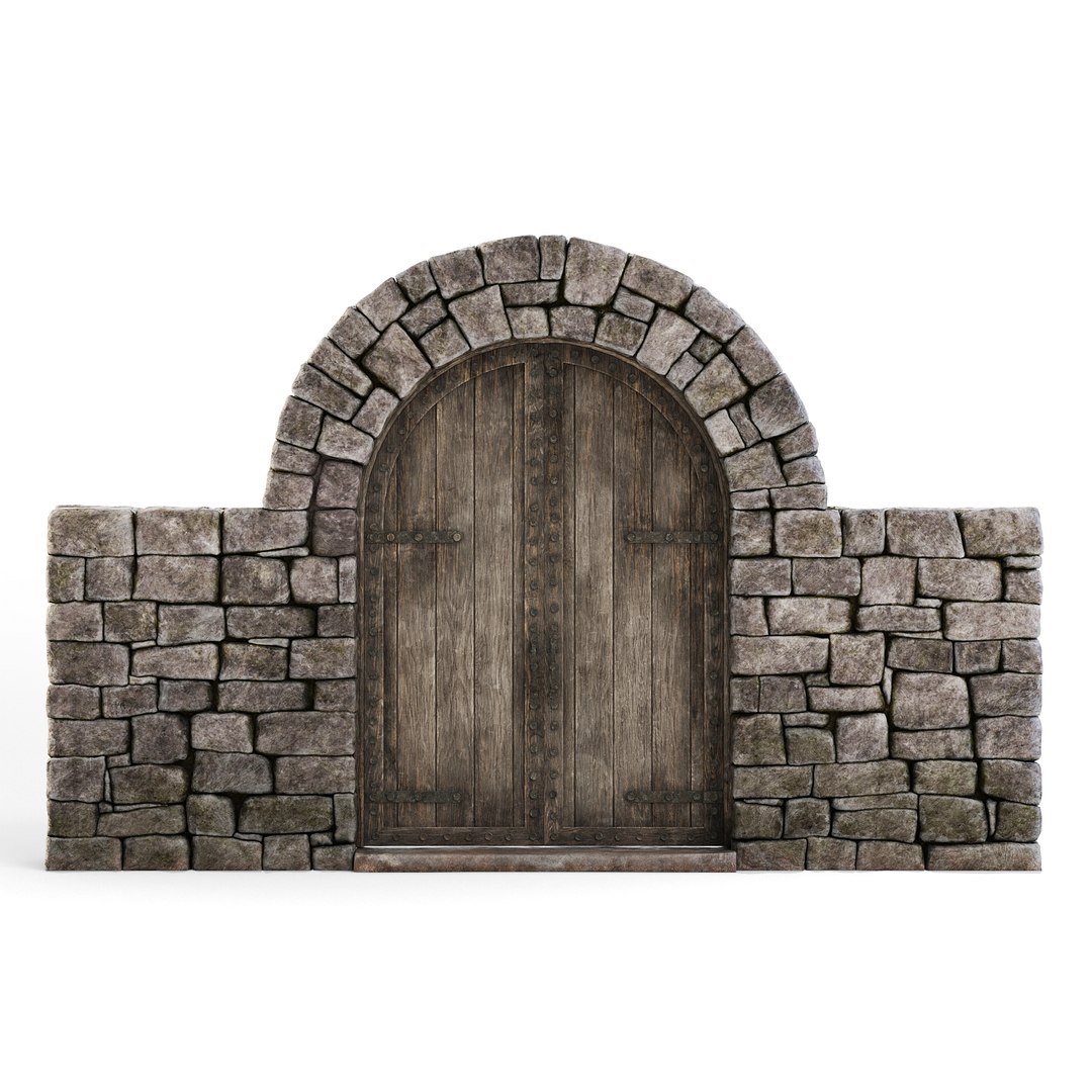 Forge Stone Wall With Gate 3D Model - TurboSquid 2230958
