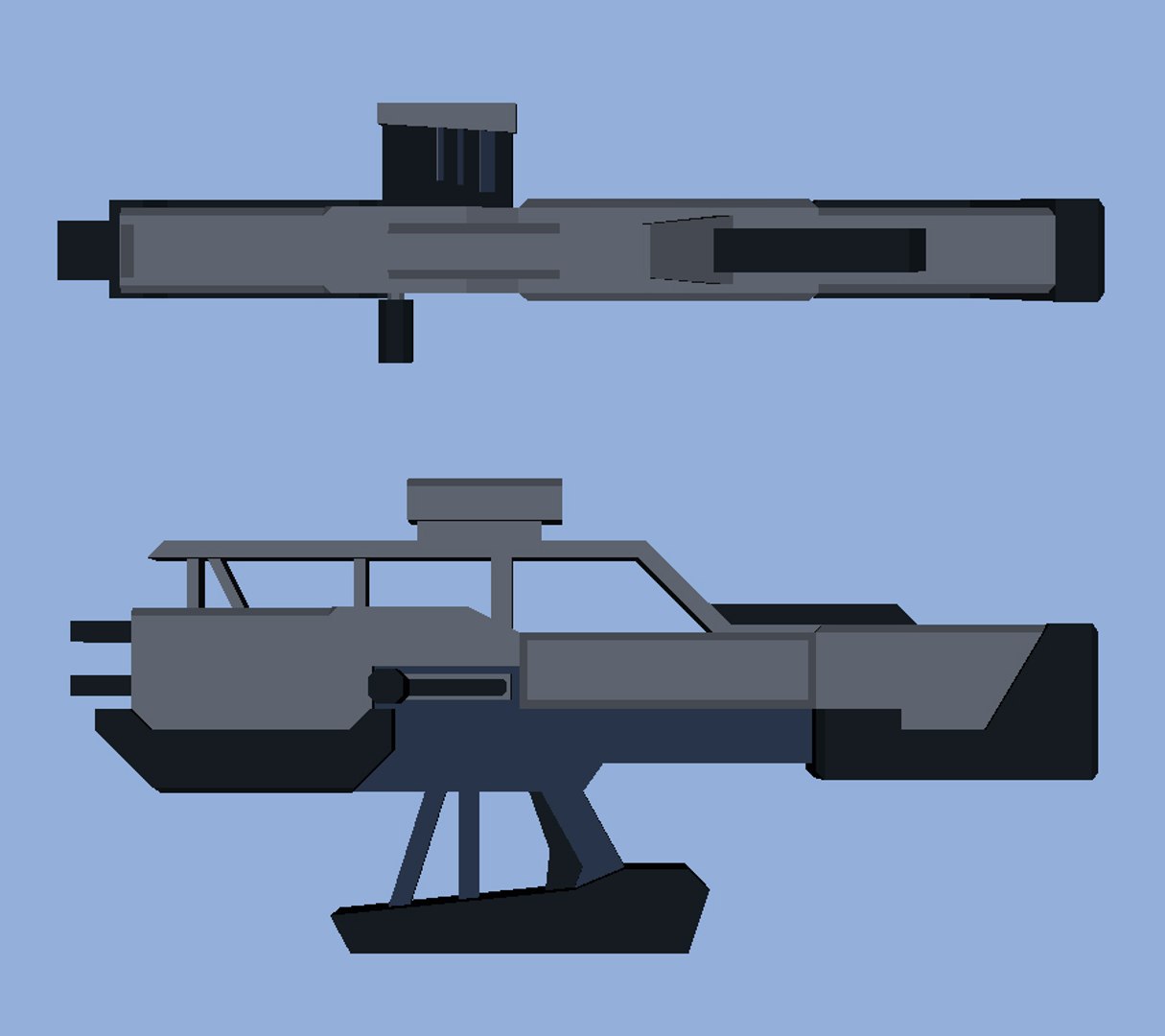 rail gun 3d model
