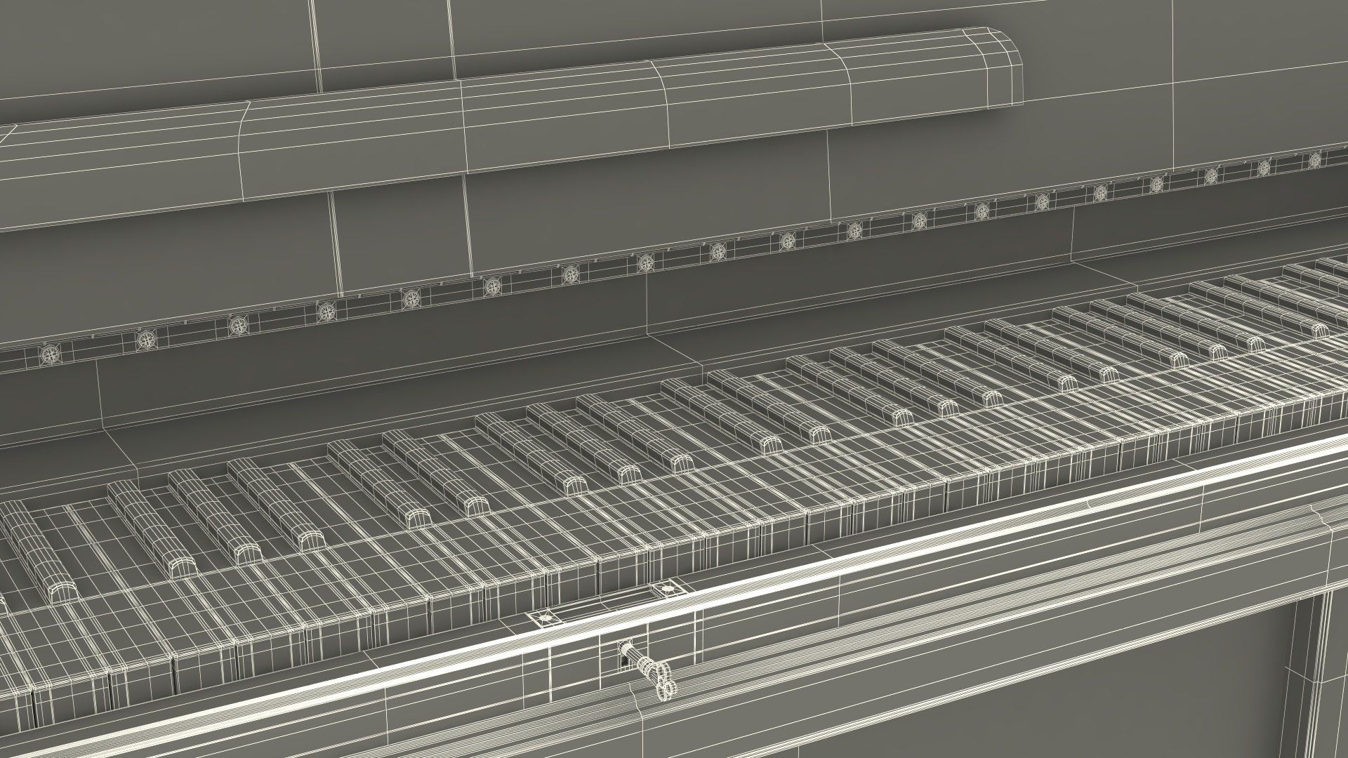 Realistic Upright Piano 3D Model - TurboSquid 2385087