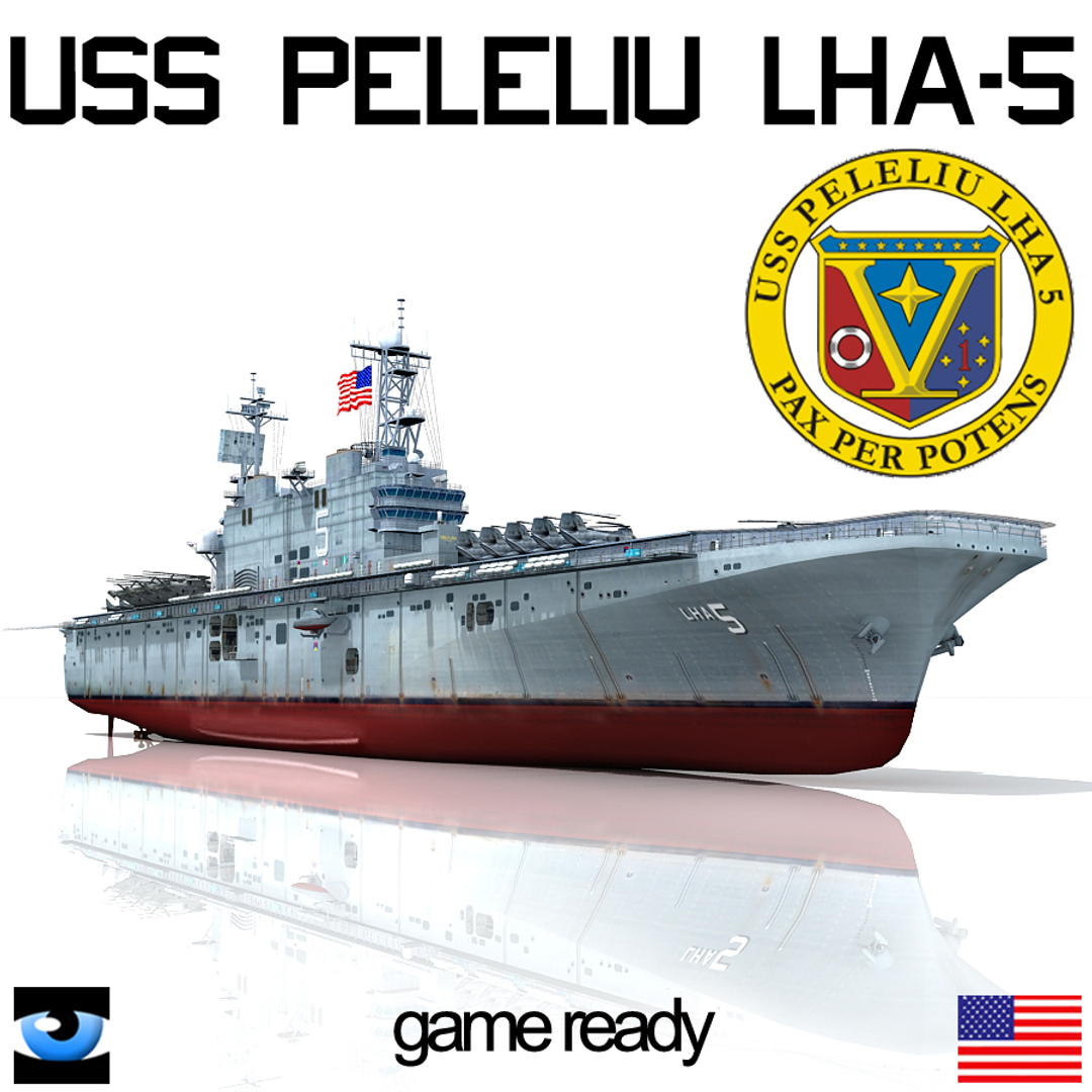 uss peleliu lha-5 u 3d max