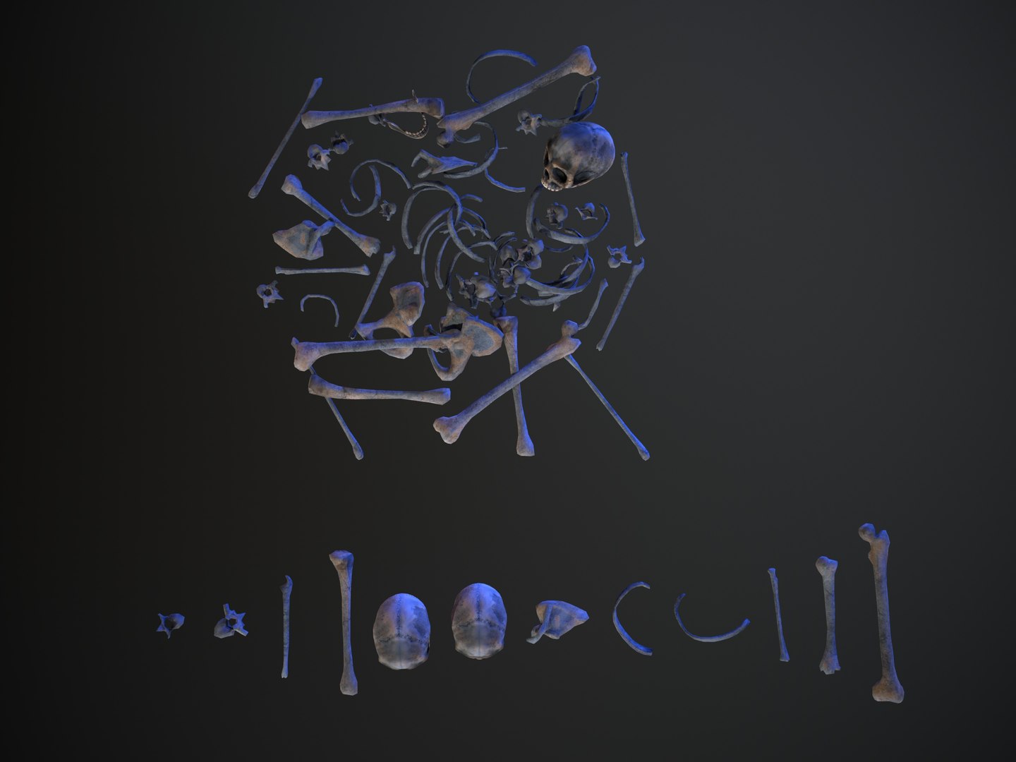 Skulls1 Alien Bones 3D Model - TurboSquid 1488305