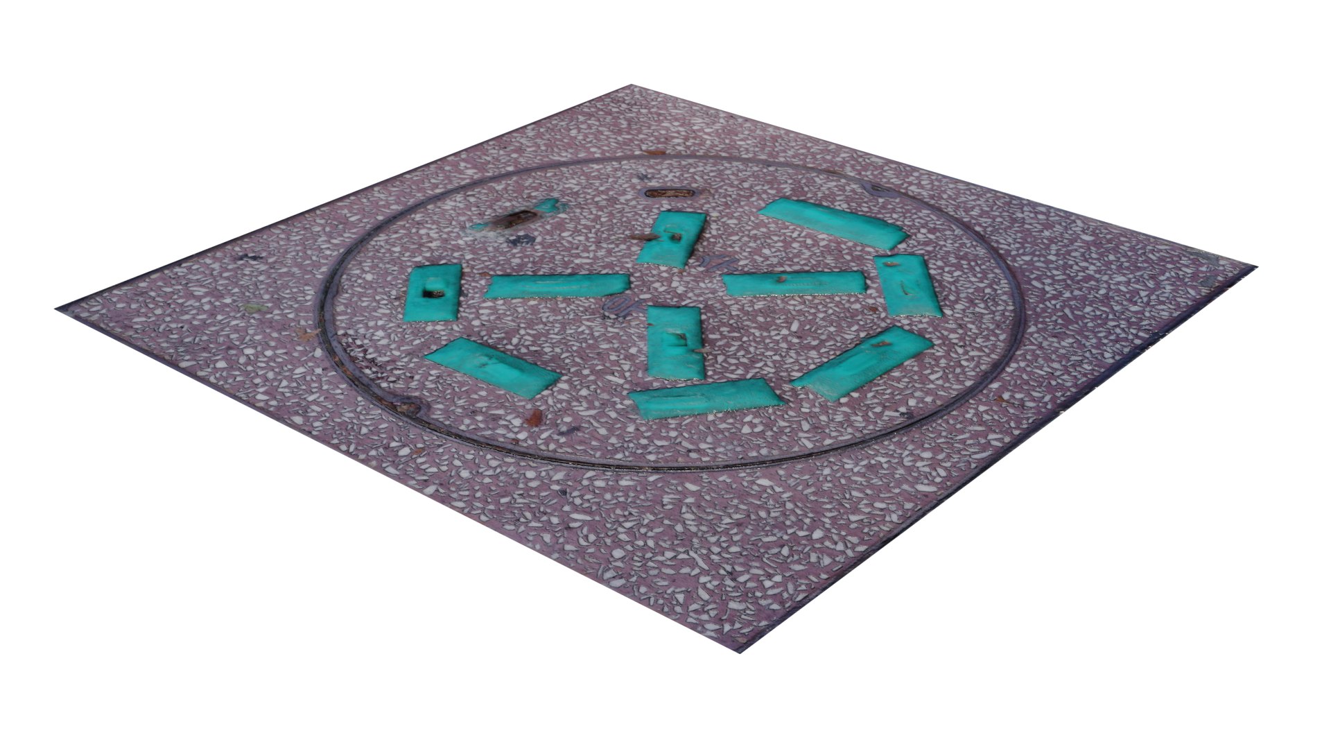 3D Korean Style 7 Manhole Set Model - TurboSquid 1848479