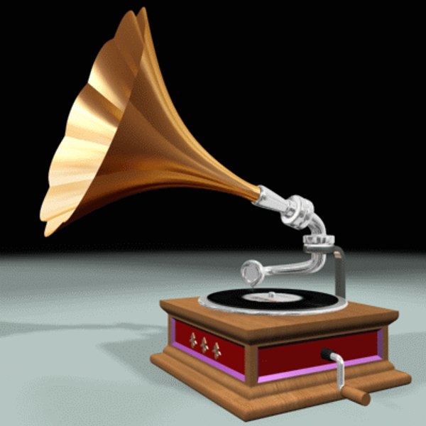 gramophone phone 3d model