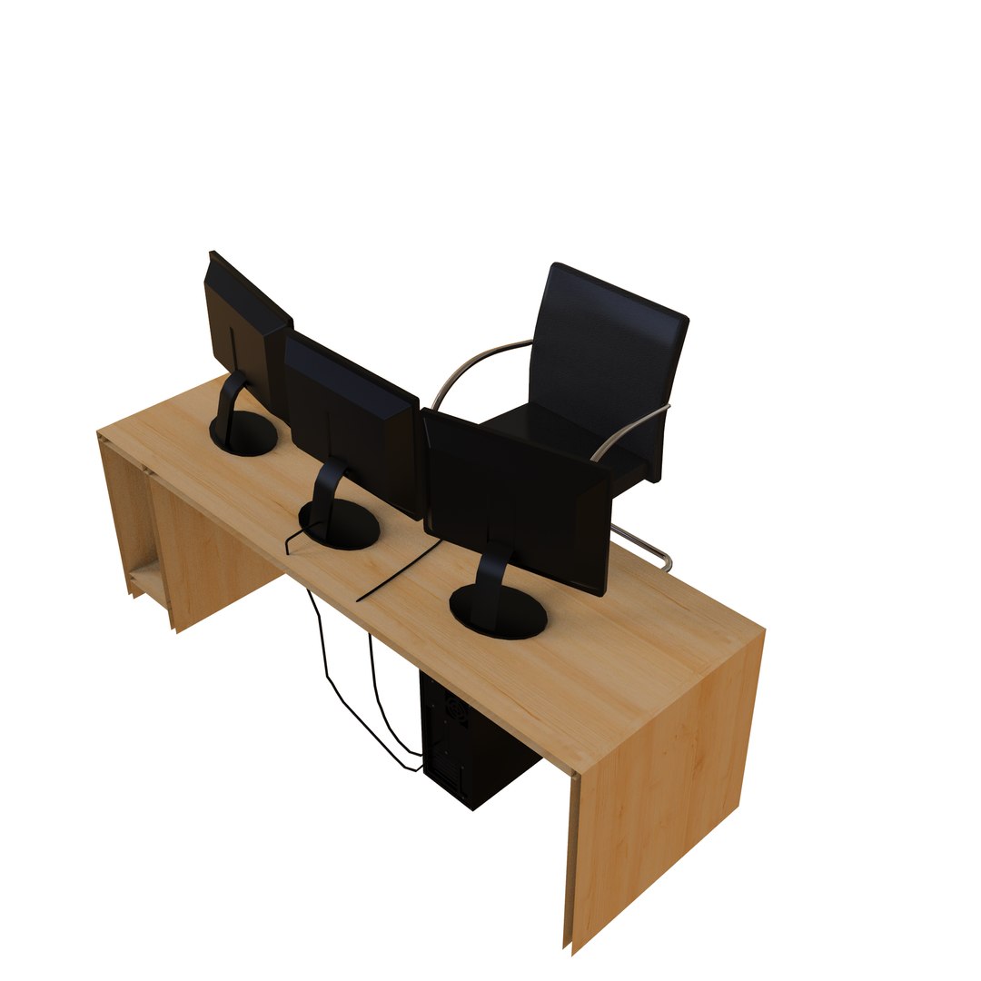 3D Computer Table Set - TurboSquid 2172783