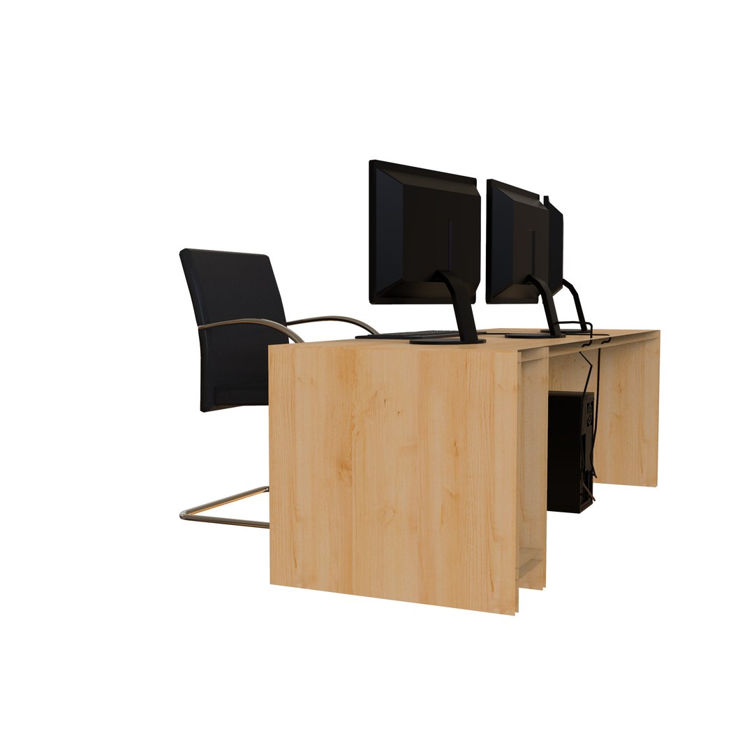 3D Computer Table Set - TurboSquid 2172783