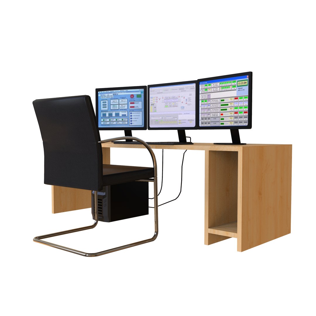 3D Computer Table Set - TurboSquid 2172783