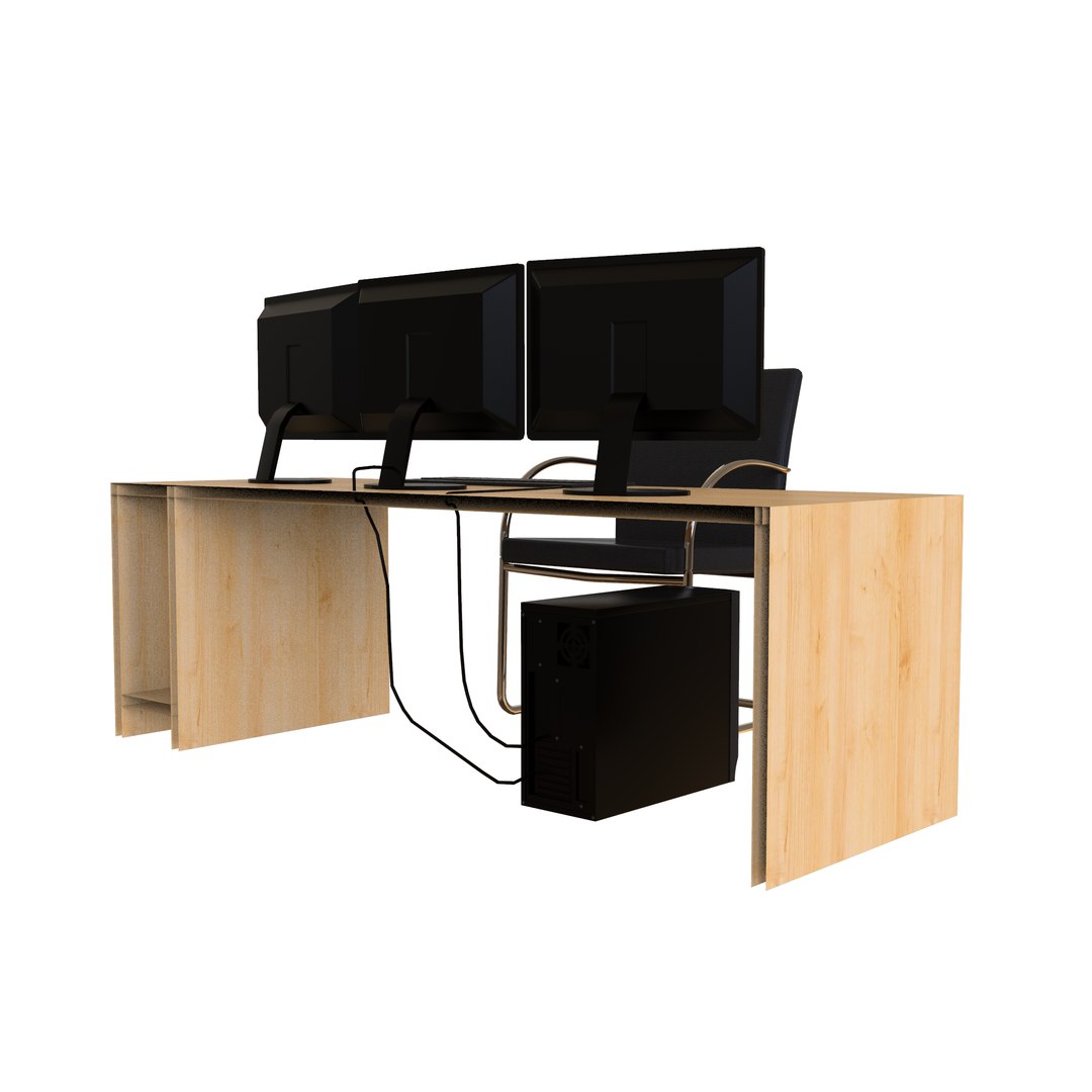 3D Computer Table Set - TurboSquid 2172783