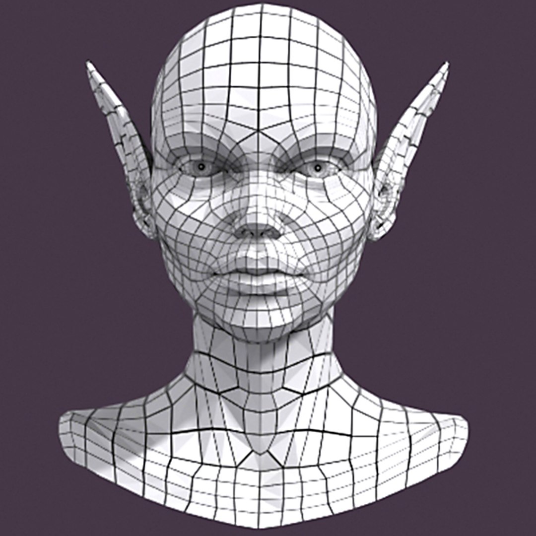 Polygonal Head 3d Model