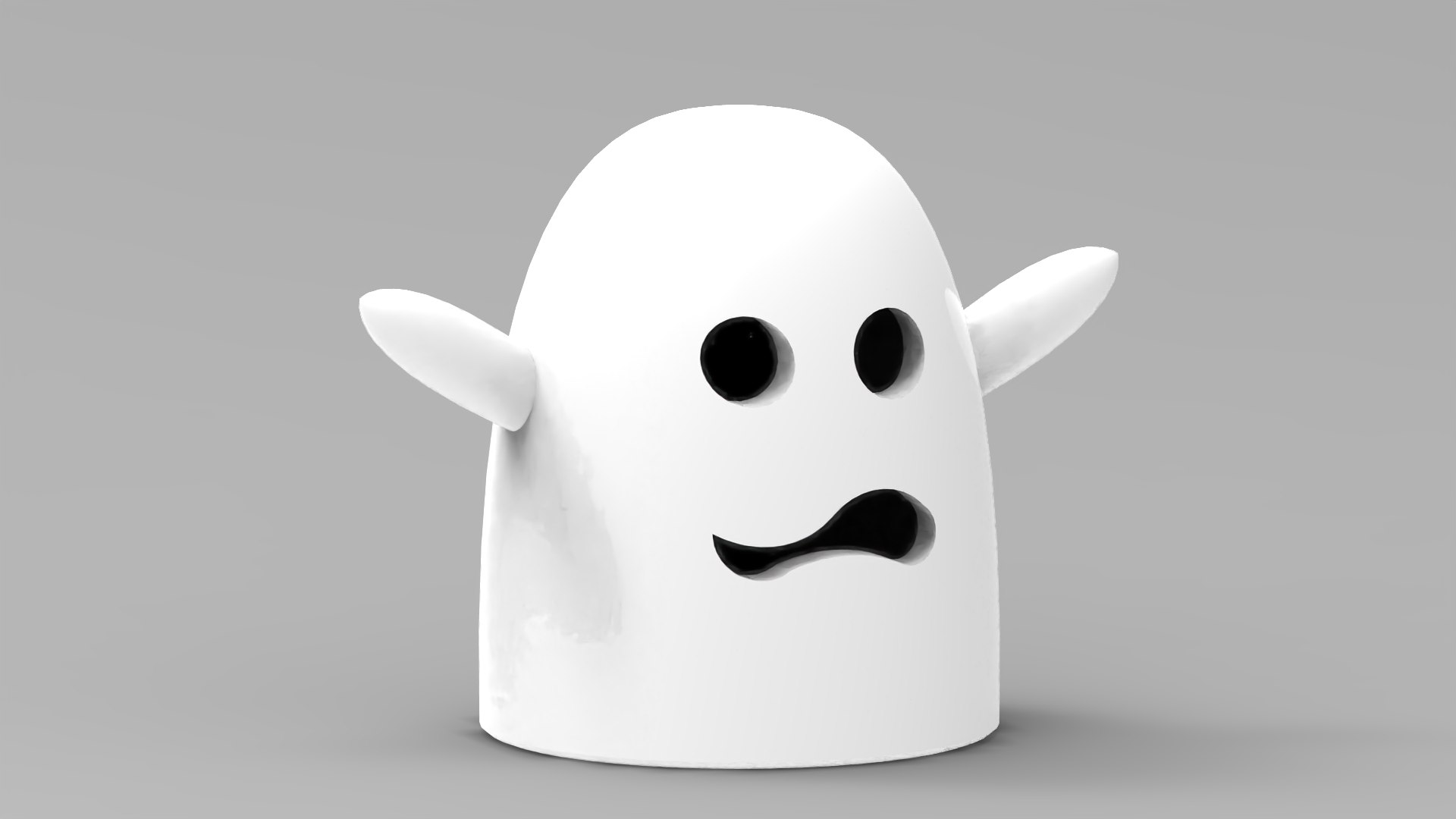 Cartoon glossy spooky ghost character 3D - TurboSquid 2057249
