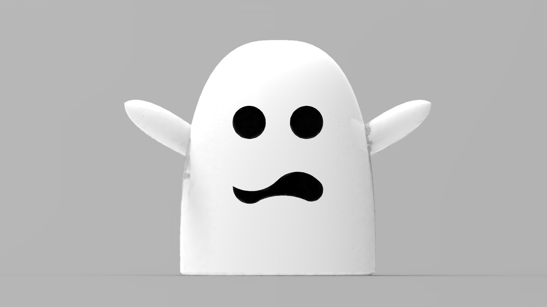 Cartoon glossy spooky ghost character 3D - TurboSquid 2057249