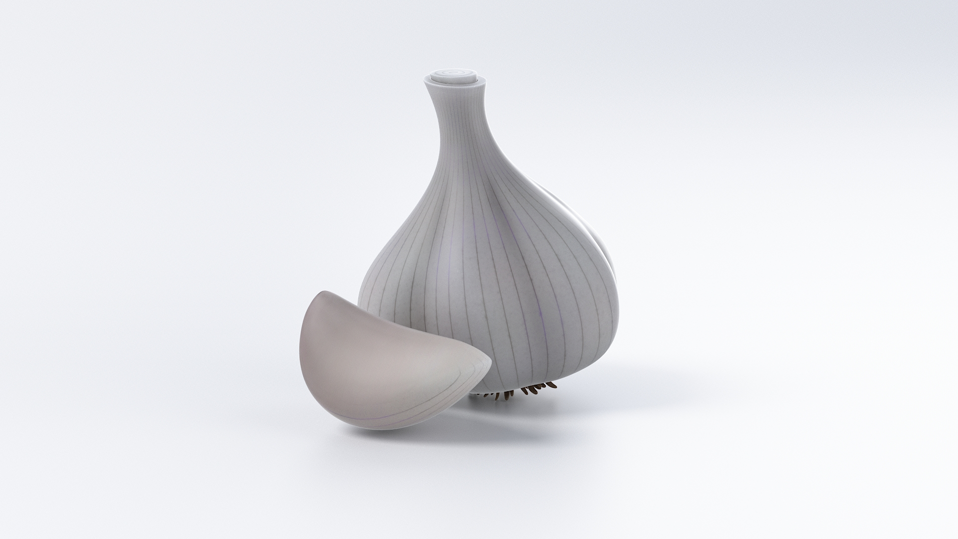 3D Cartoon Garlic - TurboSquid 2070394