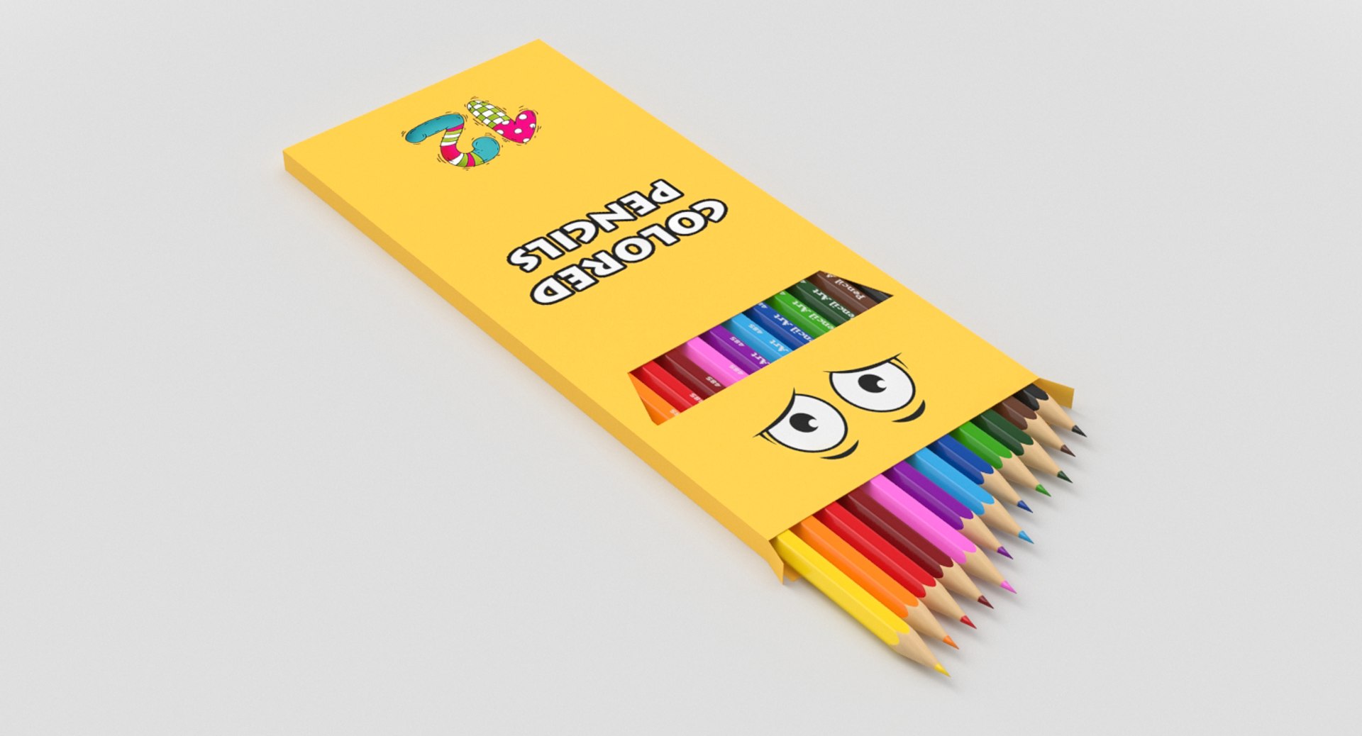 Pencils Box 3D Model - TurboSquid 1415224