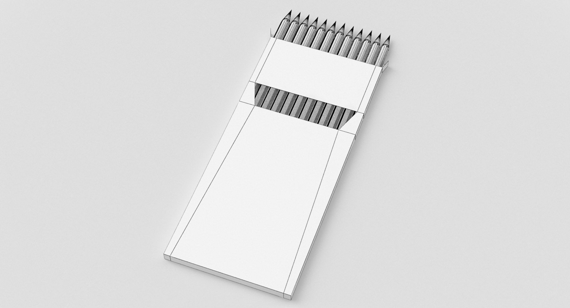 Pencils box 3D model - TurboSquid 1415224