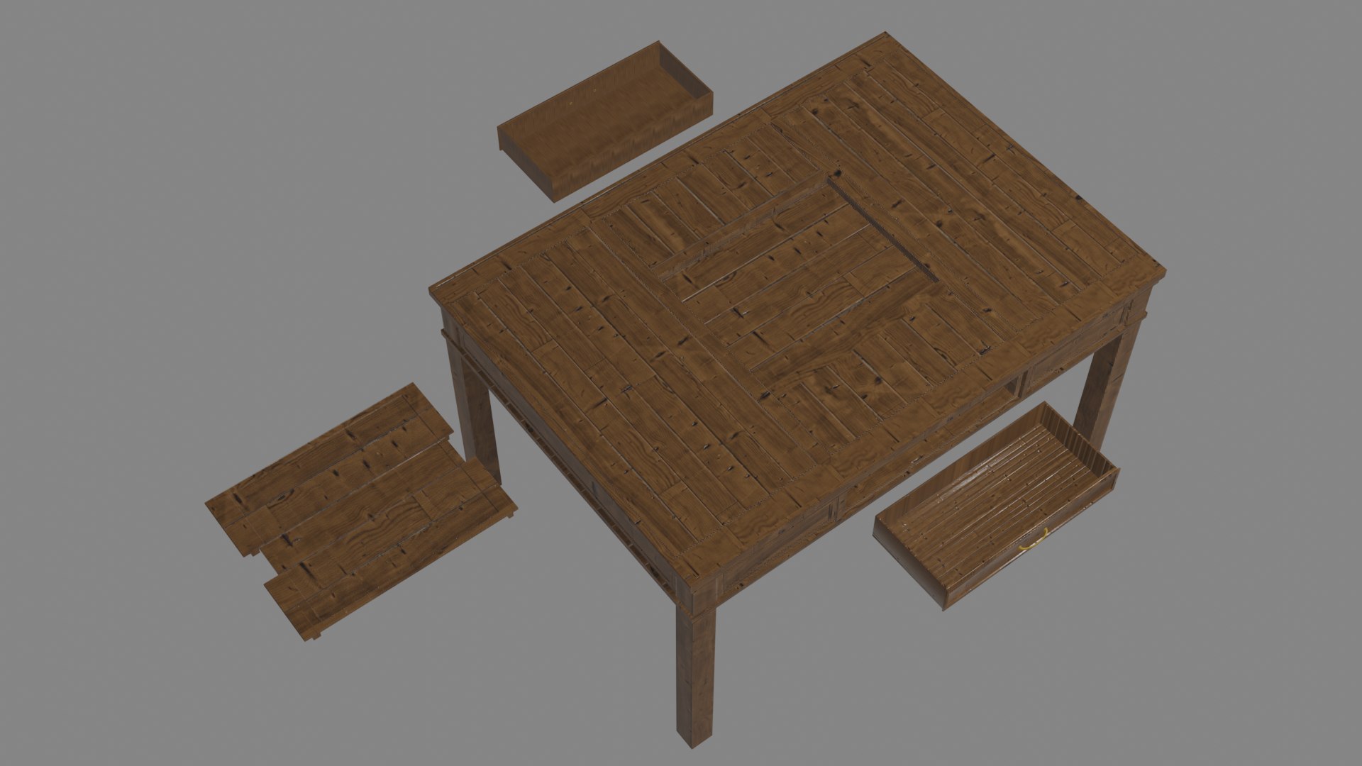 Tea Desk With Tea Tray 3D Model - TurboSquid 2019858