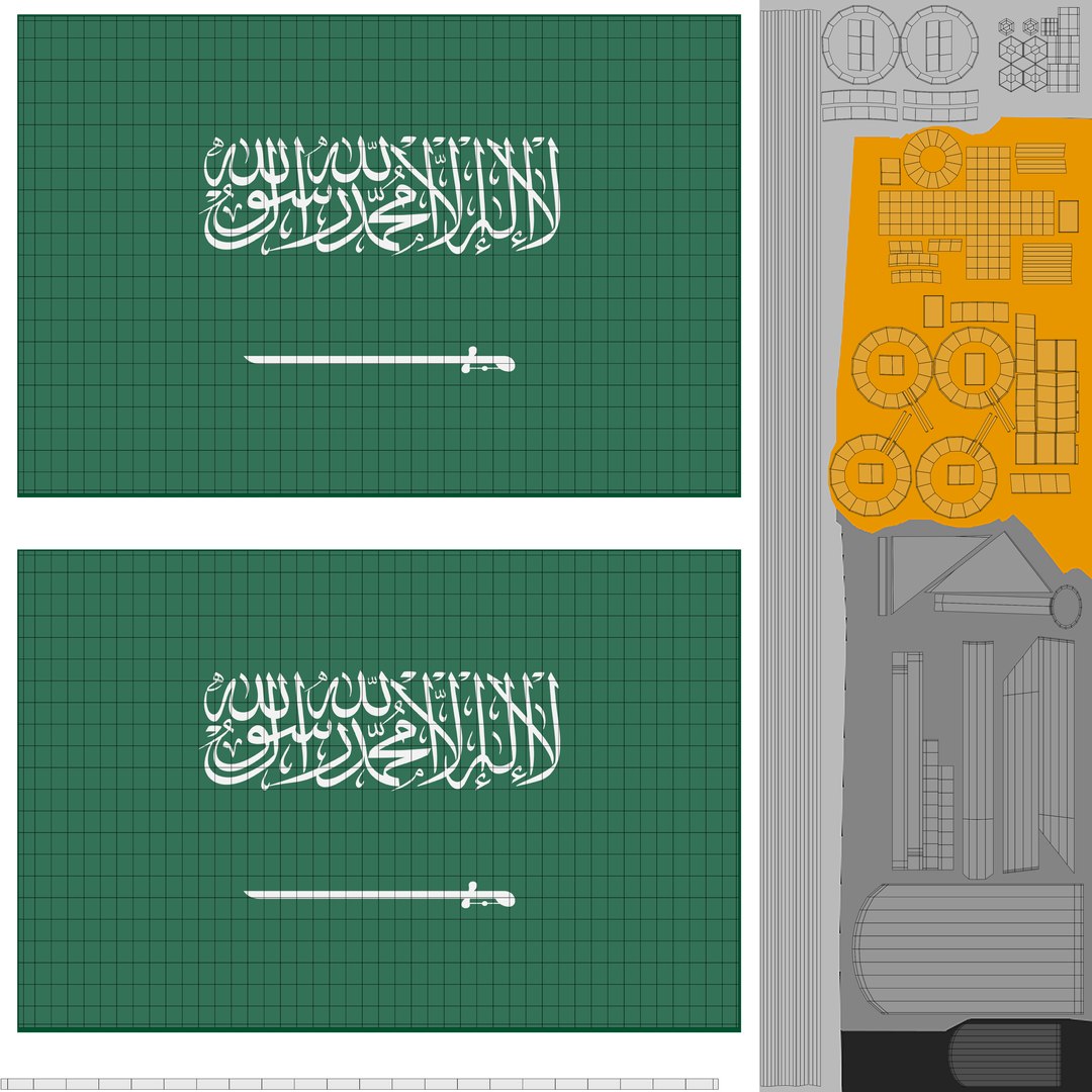 3D Pole Flag Saudi Arabia Model - TurboSquid 2234028