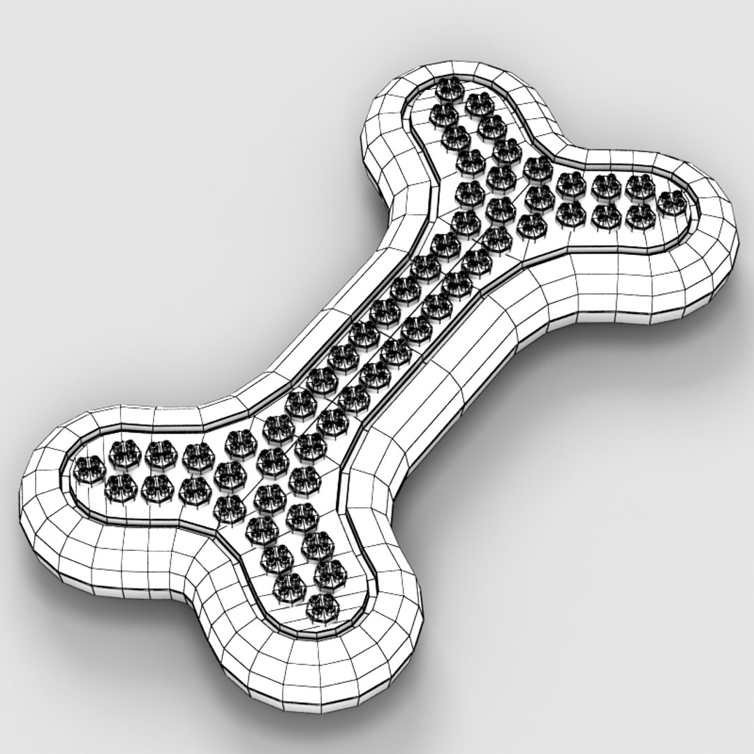 3d bone-shaped rubber toy