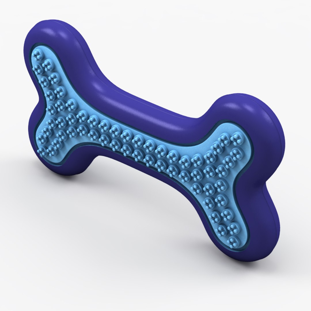 3d bone-shaped rubber toy