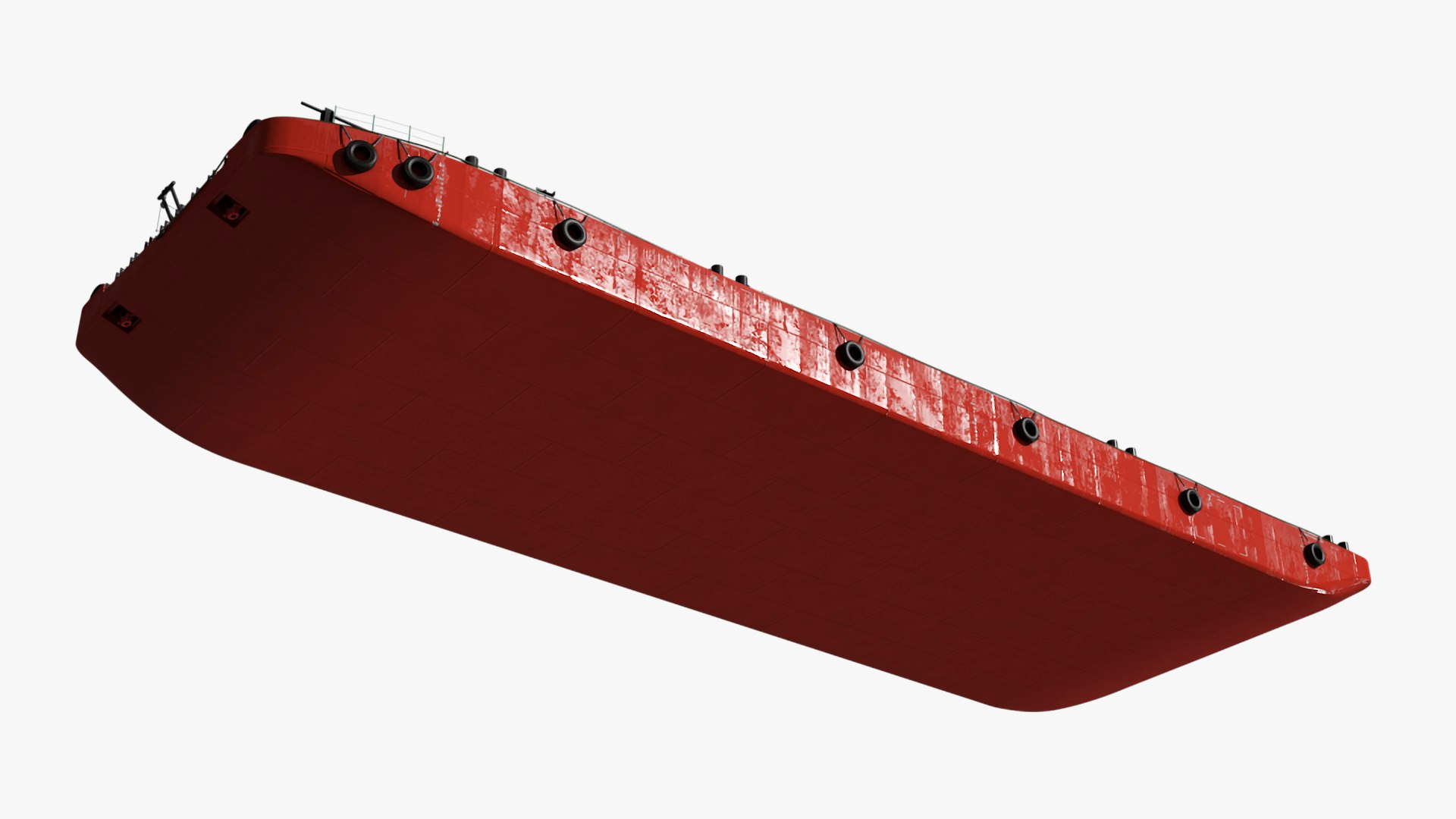 3D Industrial Cargo Barge Red - TurboSquid 2342537