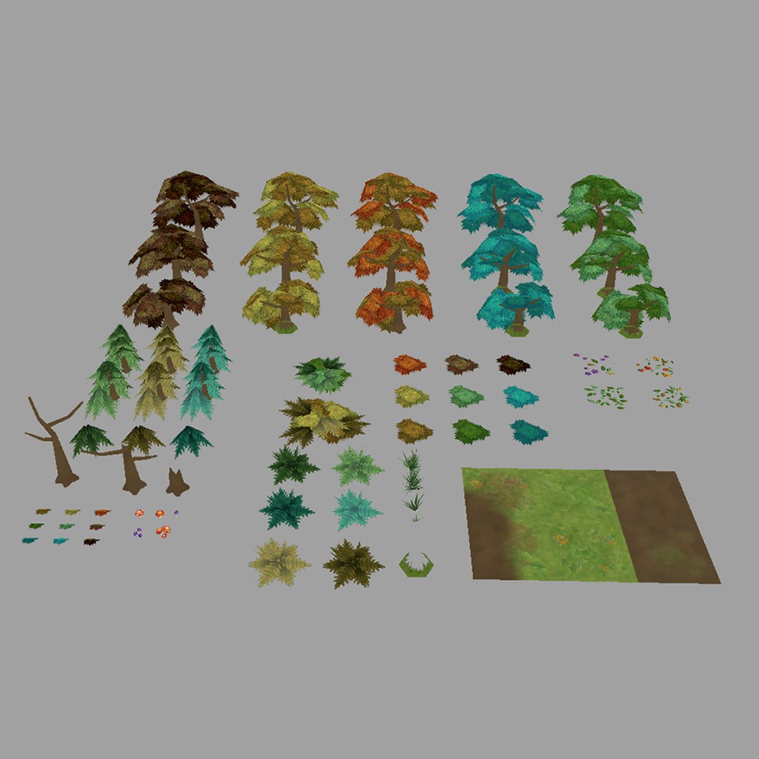 3d Model Of Environment Pack Tree