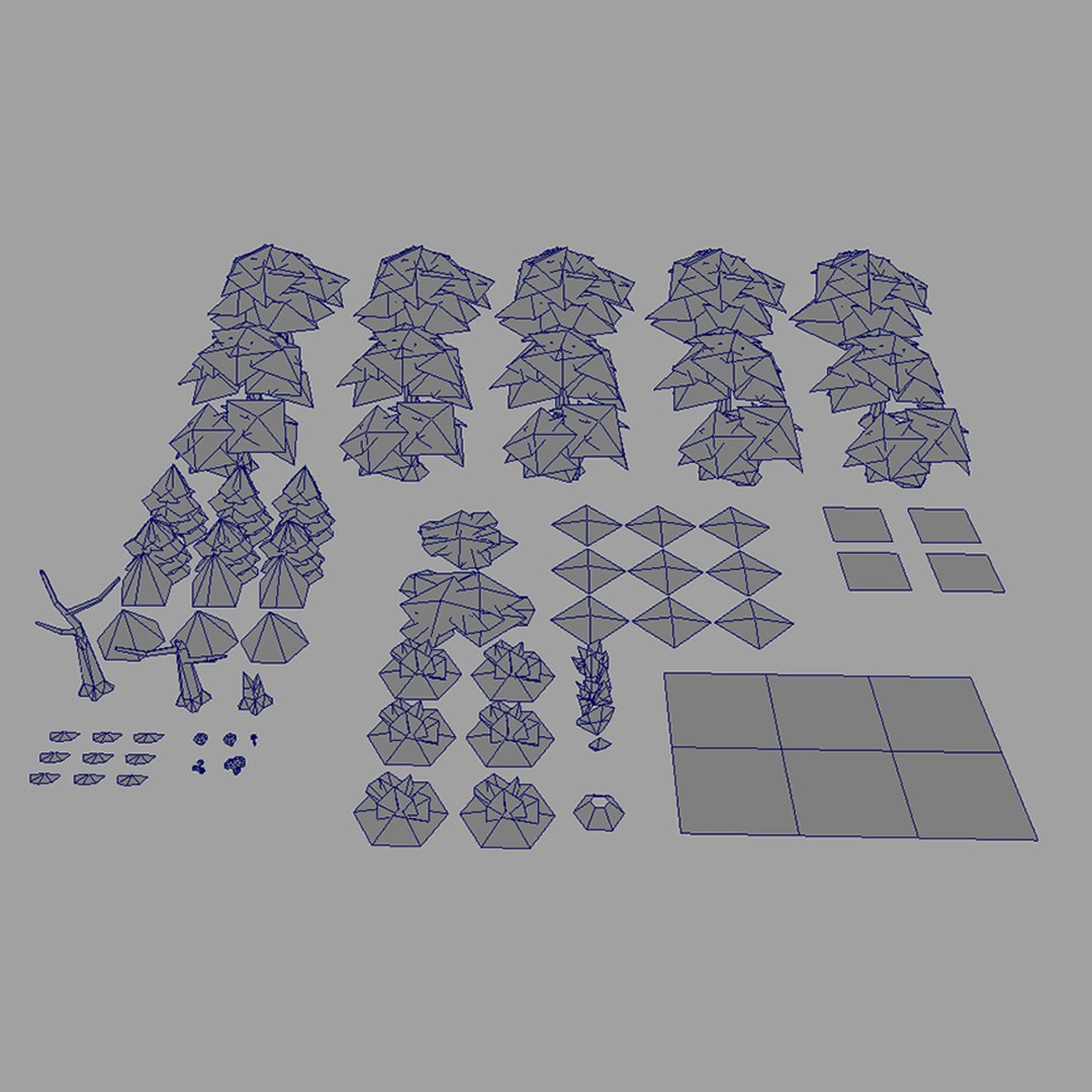 3d Model Of Environment Pack Tree