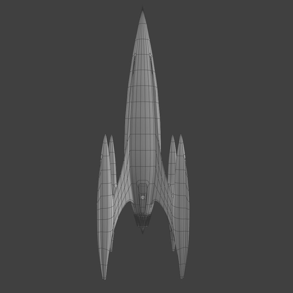 Retro rocket ship 3D model - TurboSquid 1257402