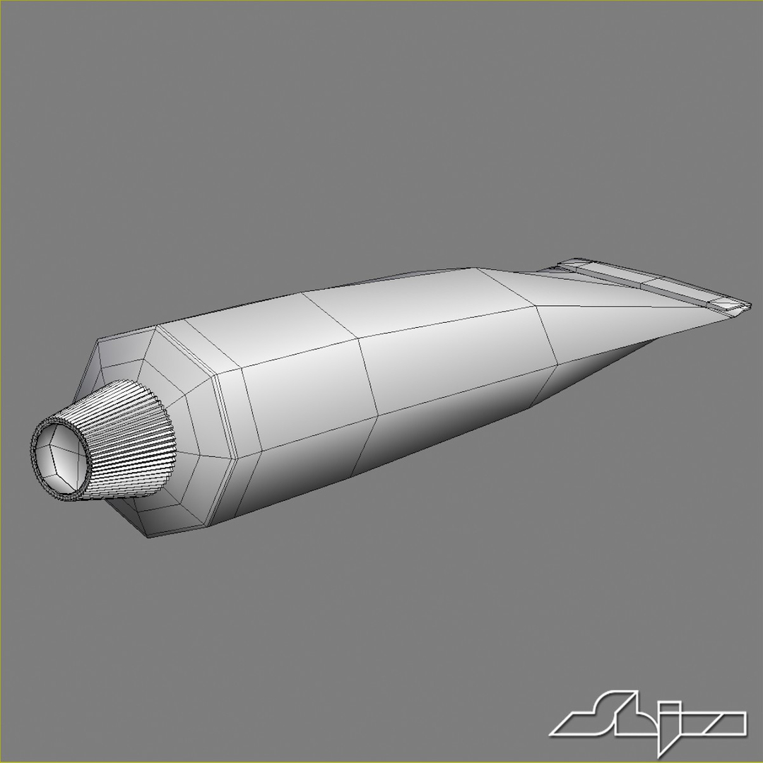tube toothpaste 3 3d model