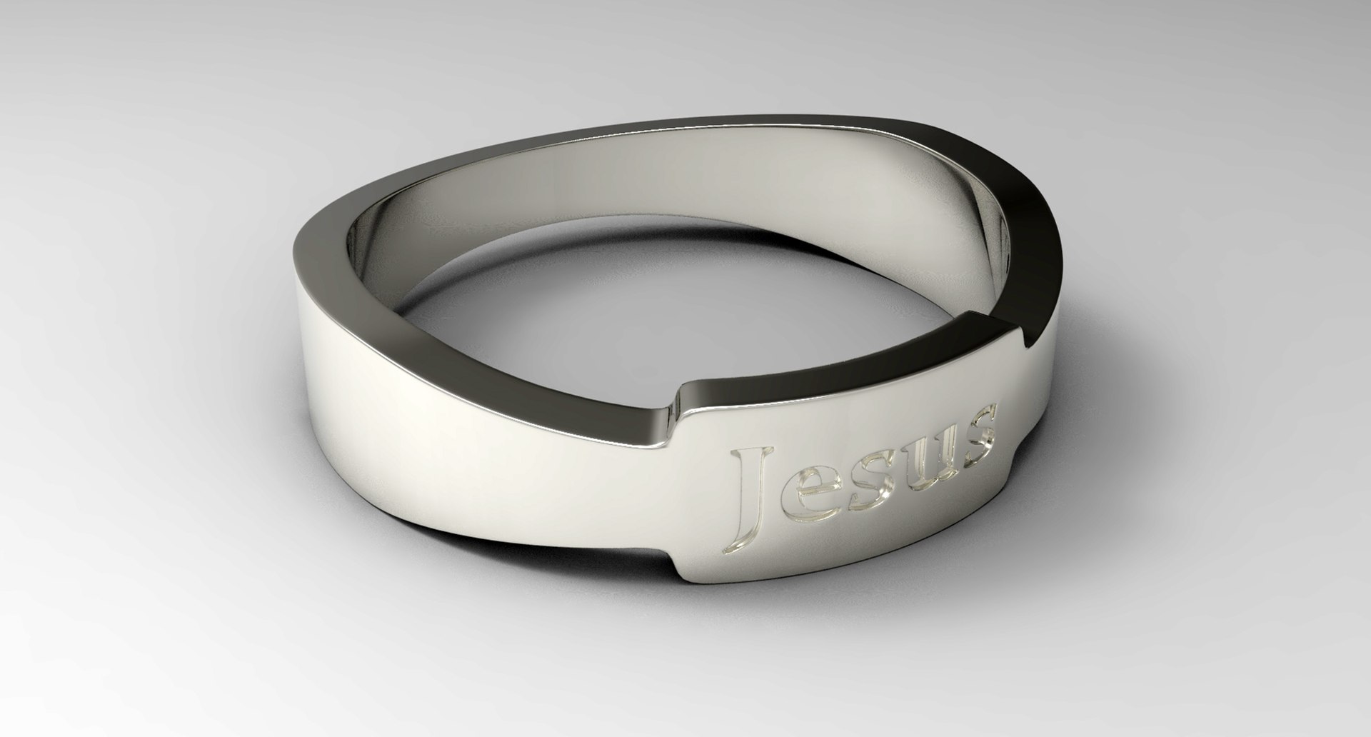 3D Jesus Ring Female Silver - TurboSquid 1893555