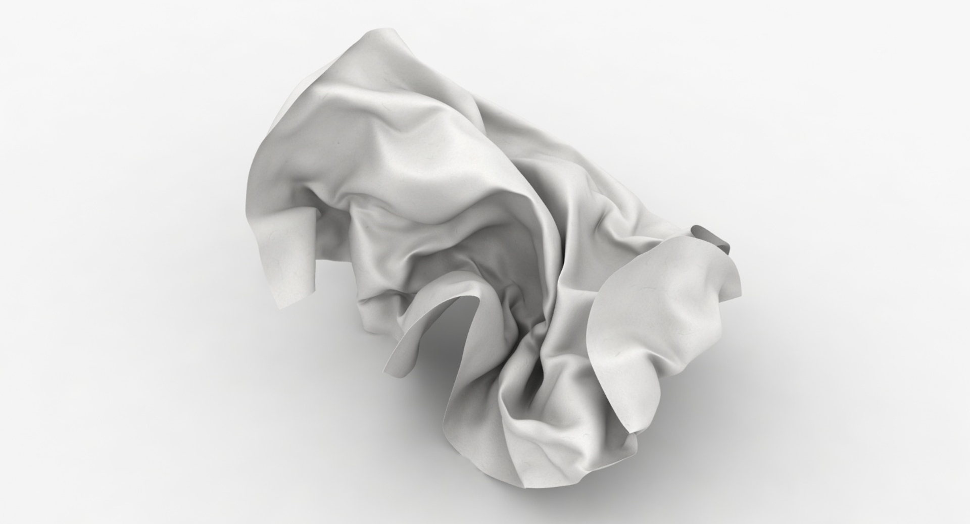 3D crumpled paper white black model - TurboSquid 1317475