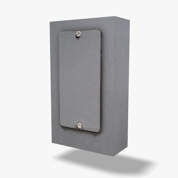 3d small square electrical box model