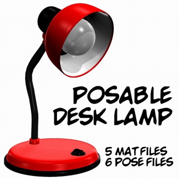 3d posable lamp model