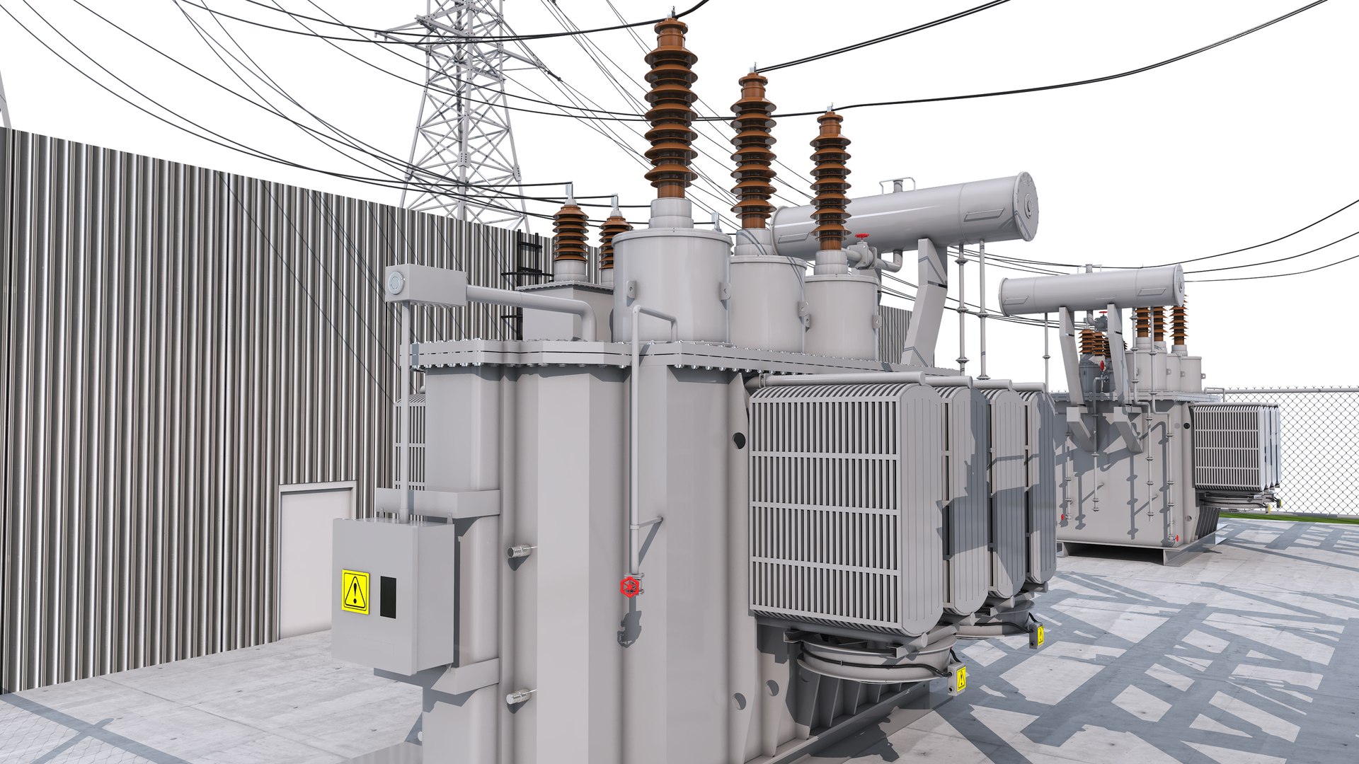 3D High Detailed Electrical Substation Model - TurboSquid 2204485