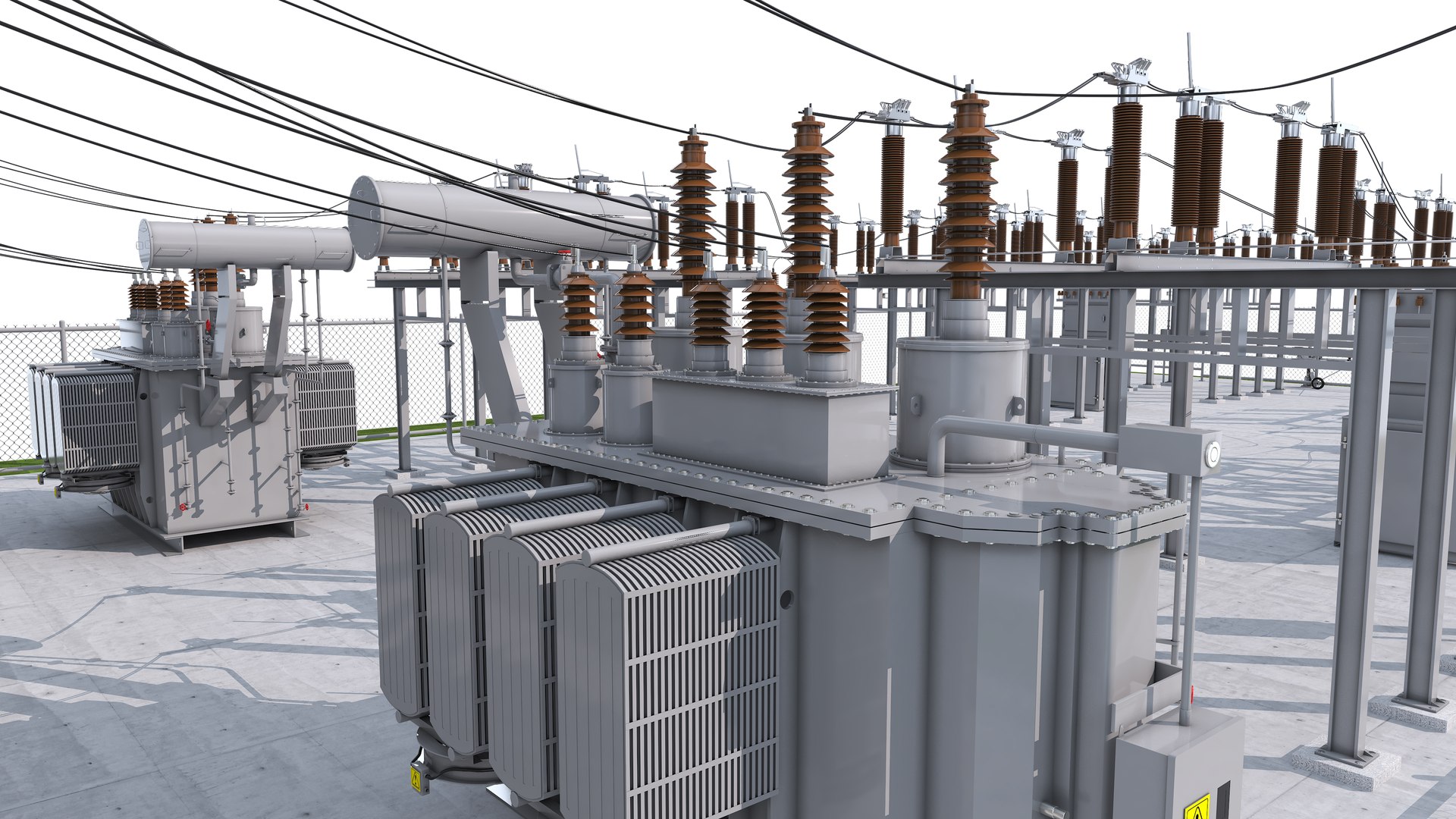 3D High Detailed Electrical Substation Model - TurboSquid 2204485