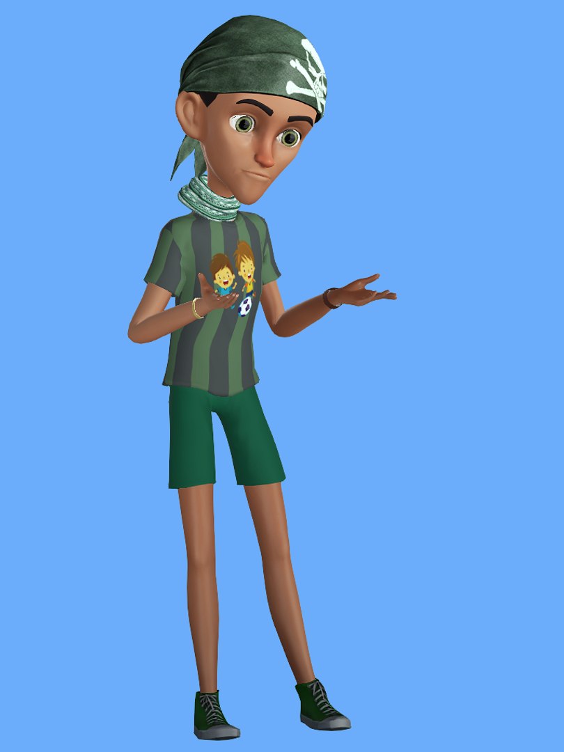 3D Cartoon Rigged Cute Style Little Boy-Sam Character 3D Model ...