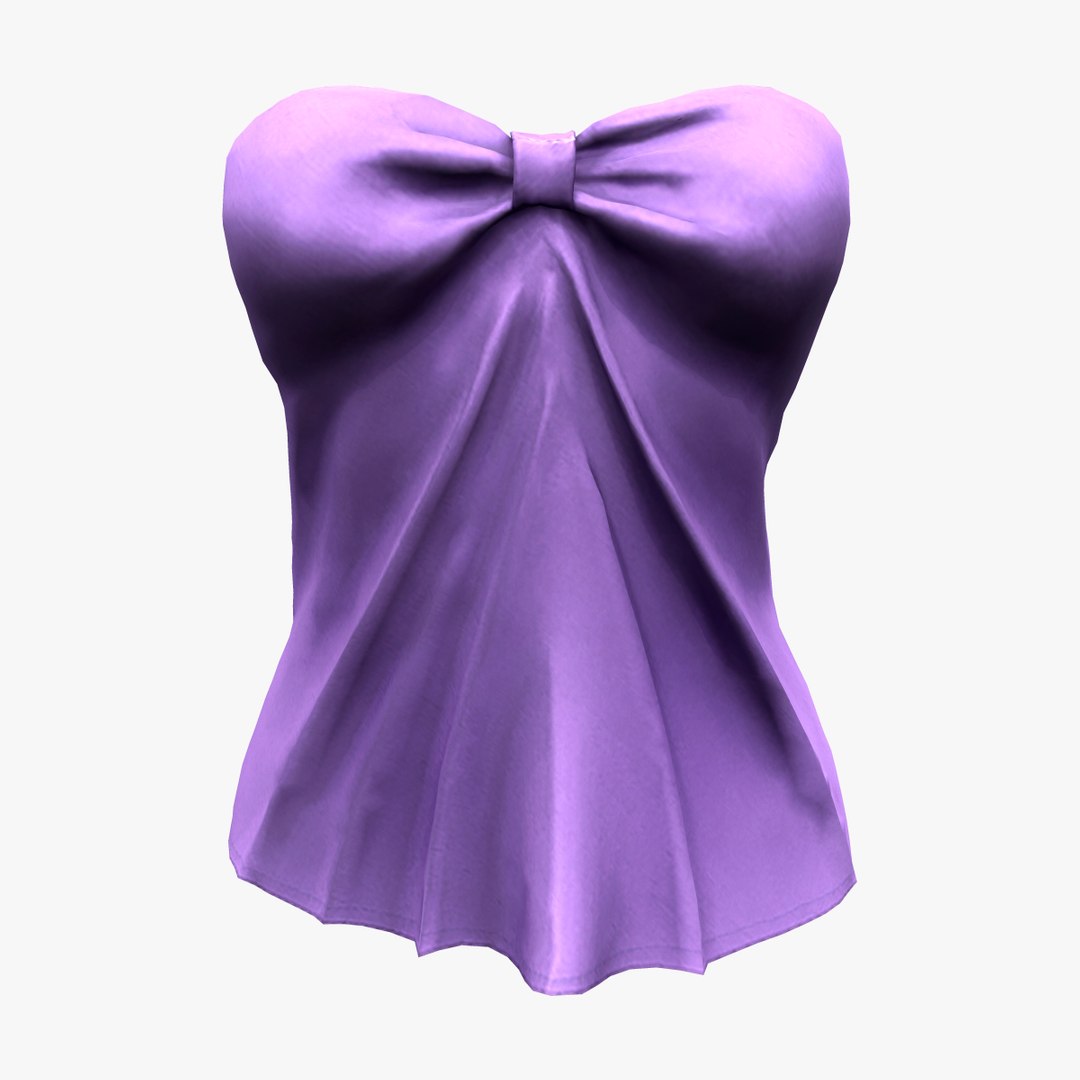 Strapless Top 3D Model - TurboSquid 1838754
