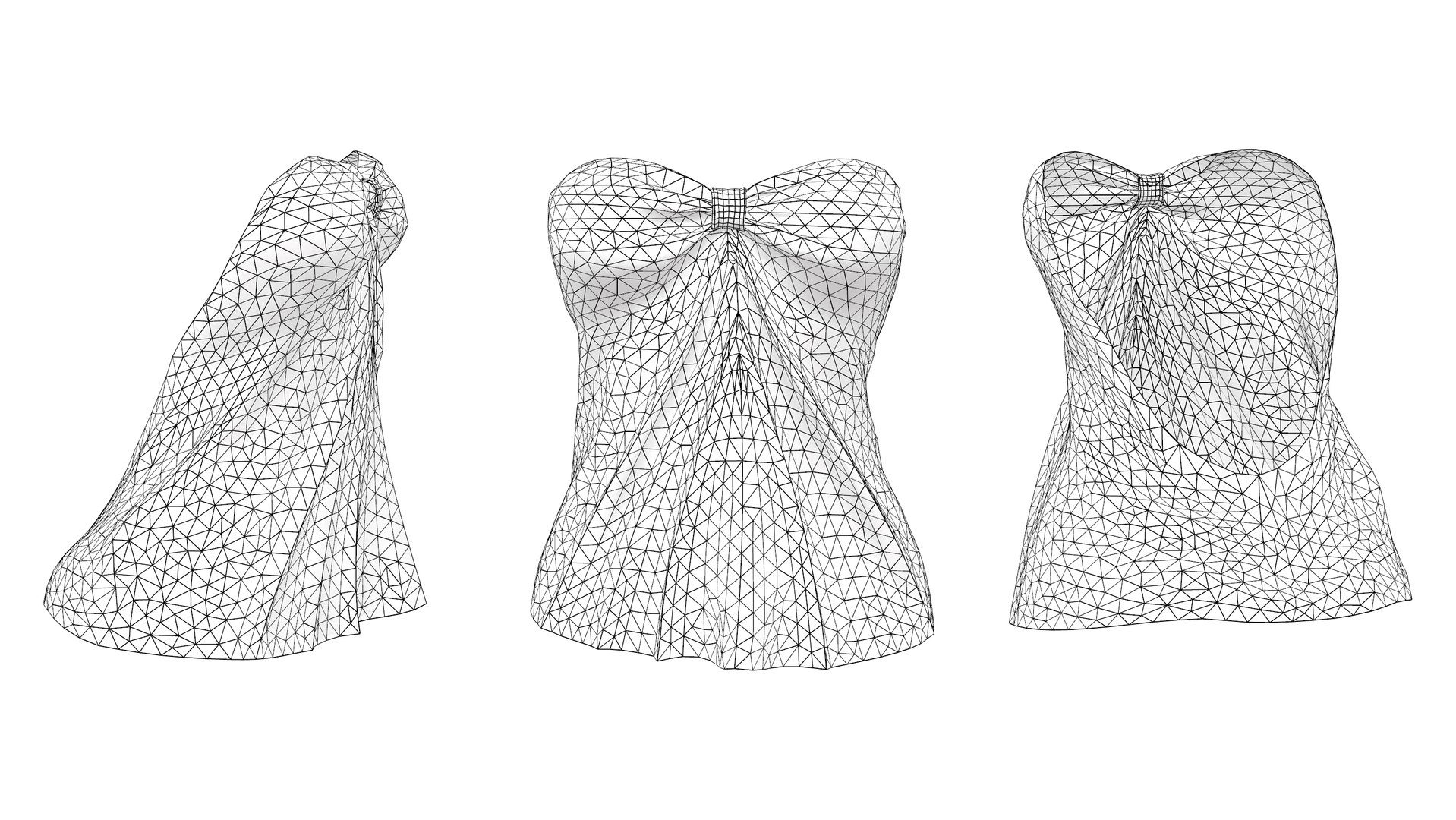 Strapless Top 3D Model - TurboSquid 1838754